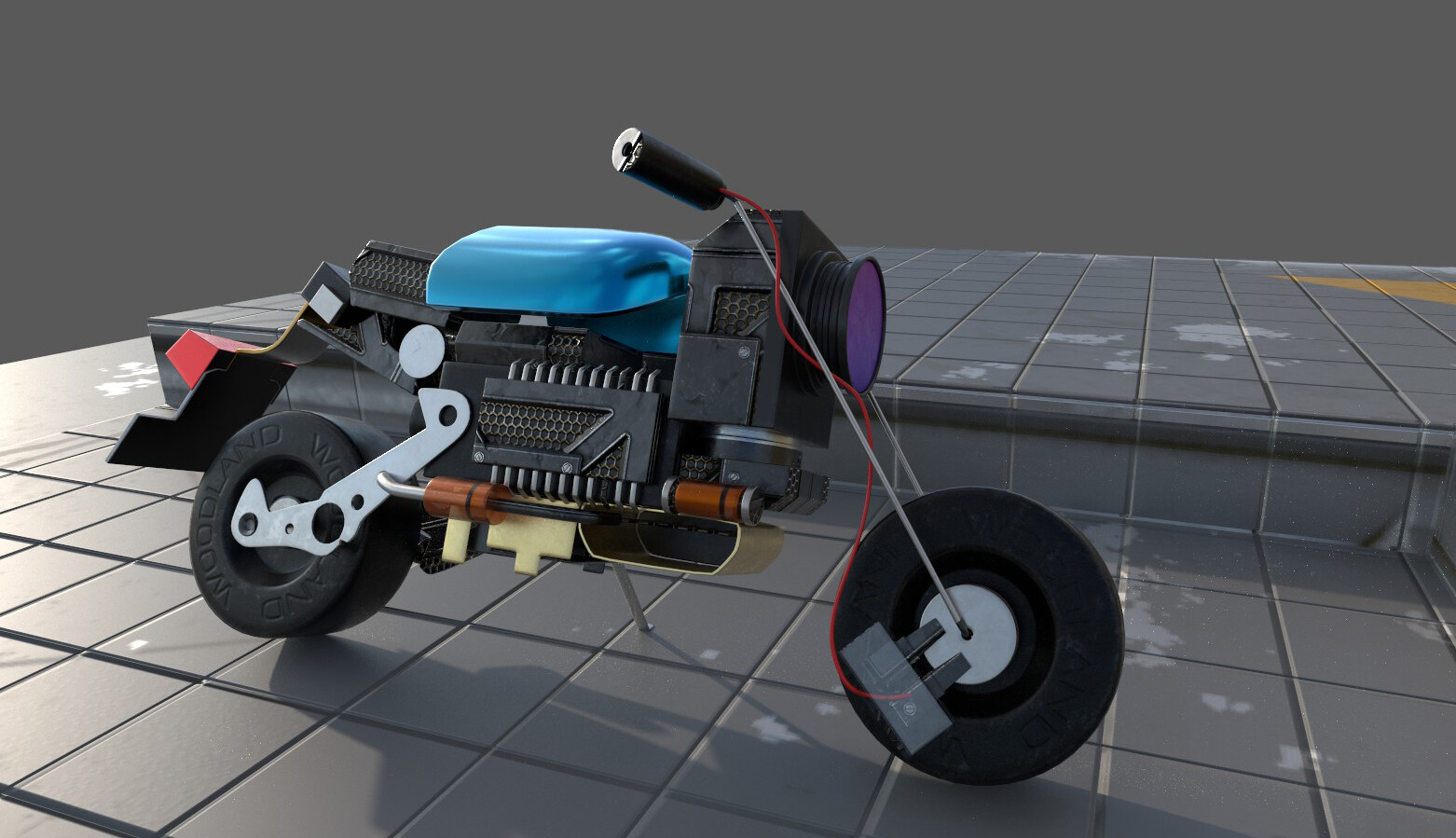 ArtStation - 3D MODEL of miniature bike