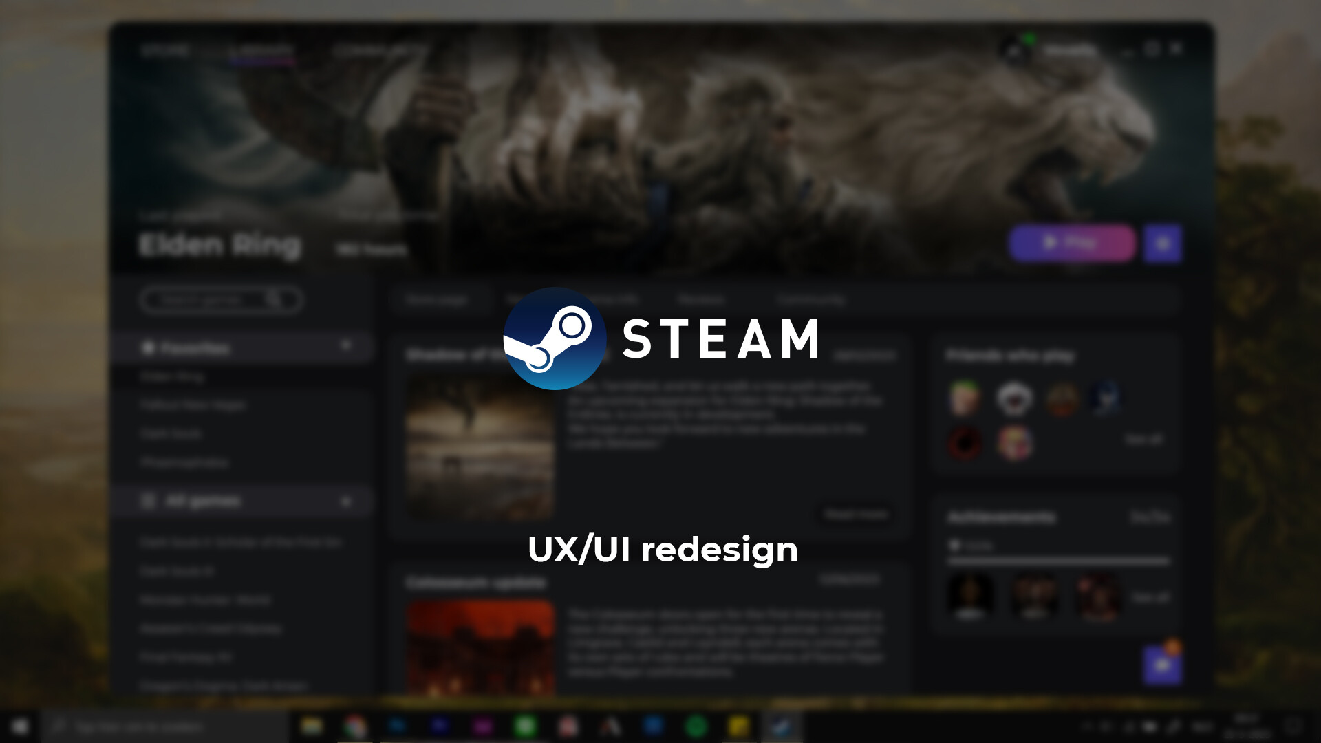 ArtStation - Steam UX/UI redesign