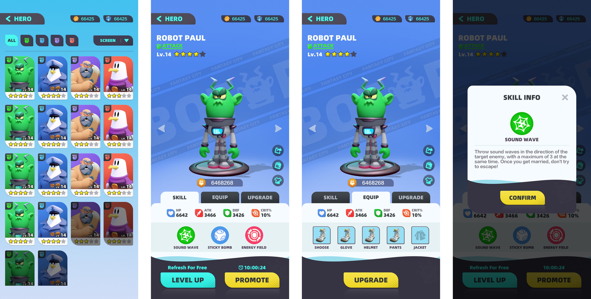 ArtStation - cartoon hero system UI，dynamic effect.