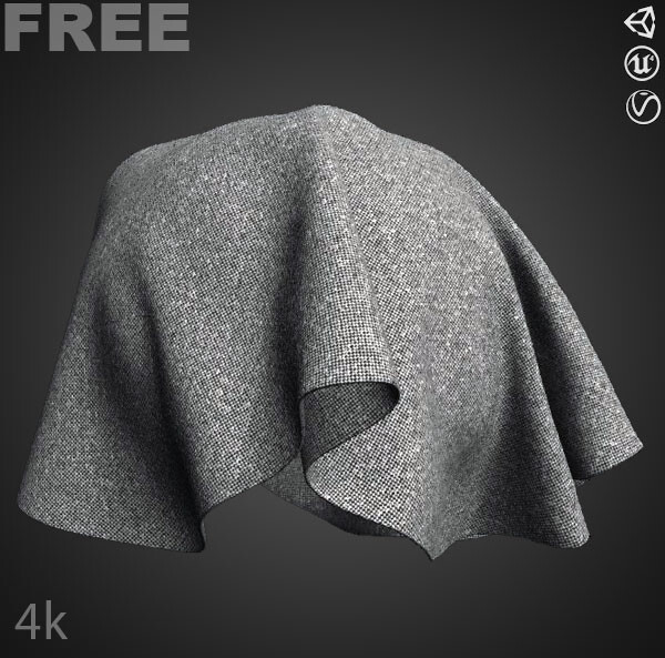 PBR Textures Free Download - Tweed Cloth Grey Substance SBSAR Free ...