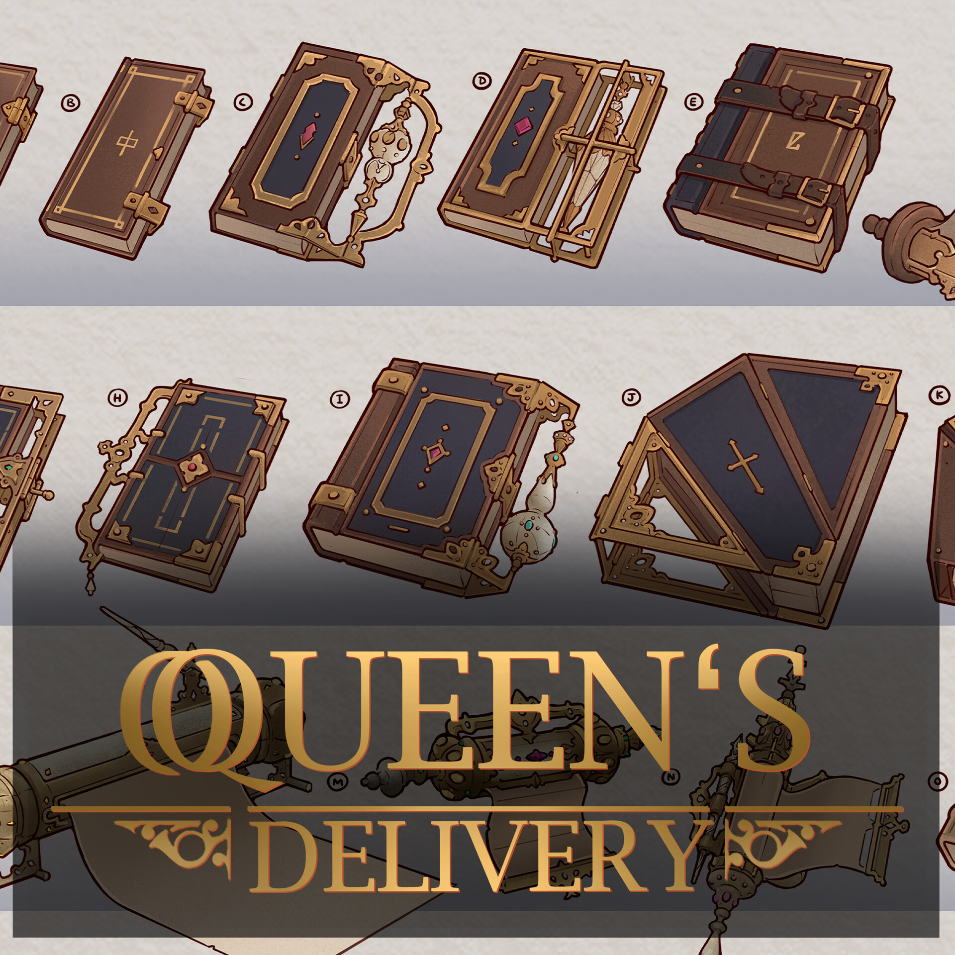ArtStation - Queen's Delivery - Book Design