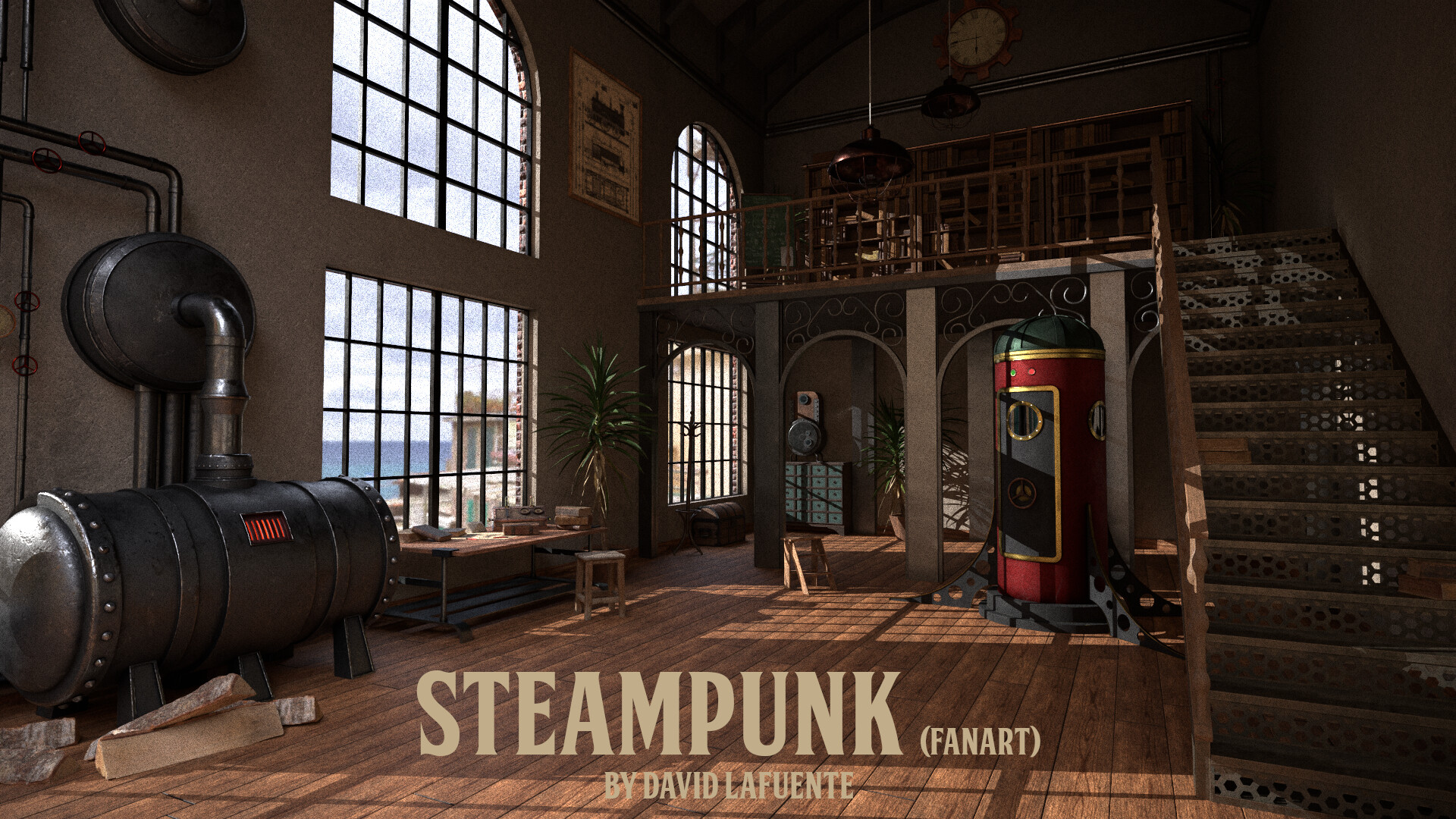 ArtStation - STEAMPUNK ENVIRONMENT - FanArt
