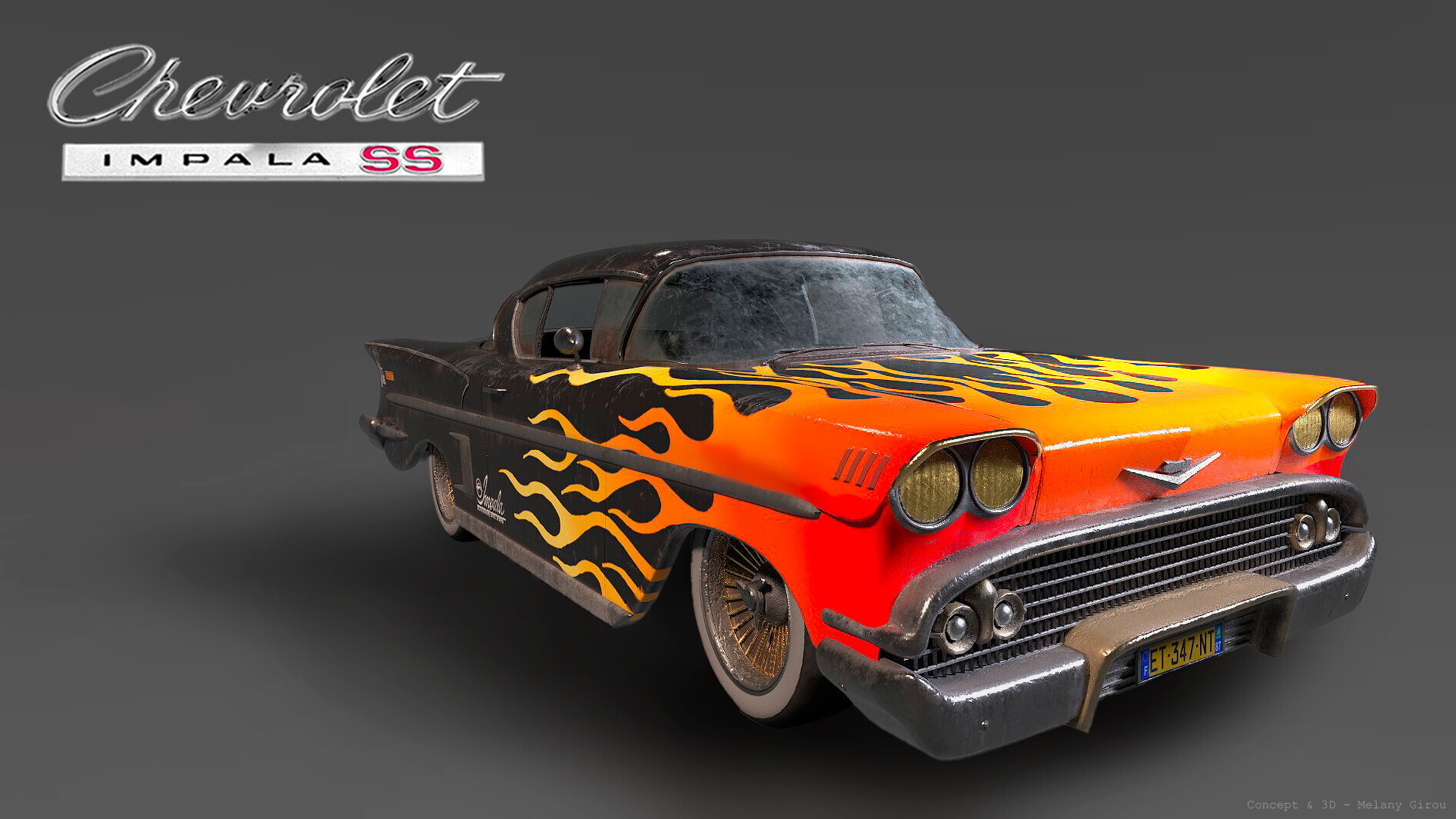 ArtStation - Chevrolet Impala 58' - 3D