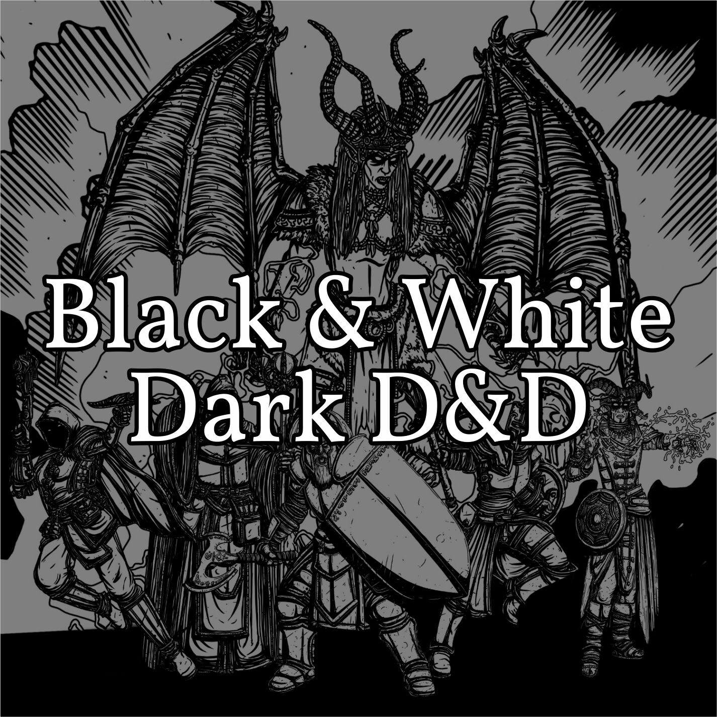ArtStation - Black & White Dark D&D