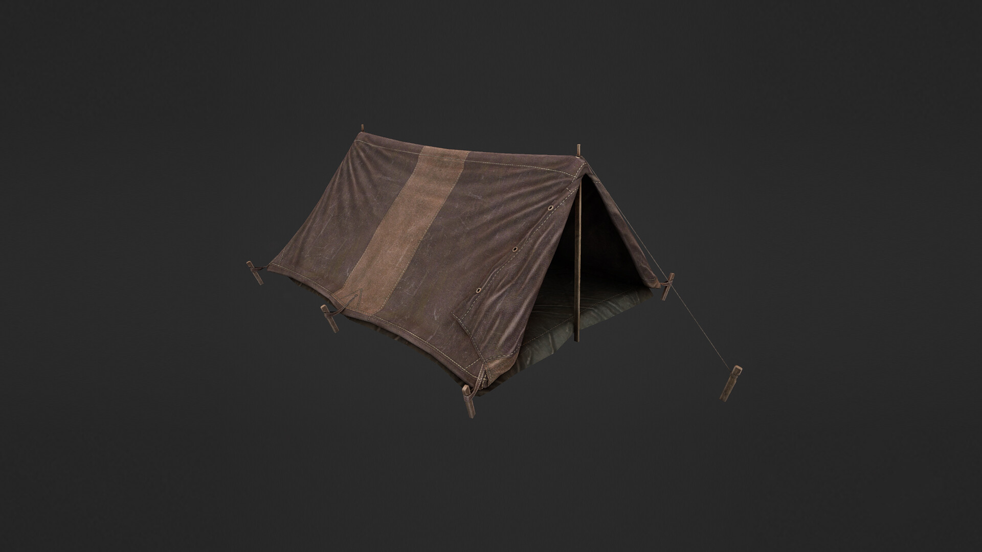 ArtStation - Military Tent WWII TwoSleeping open vr.3