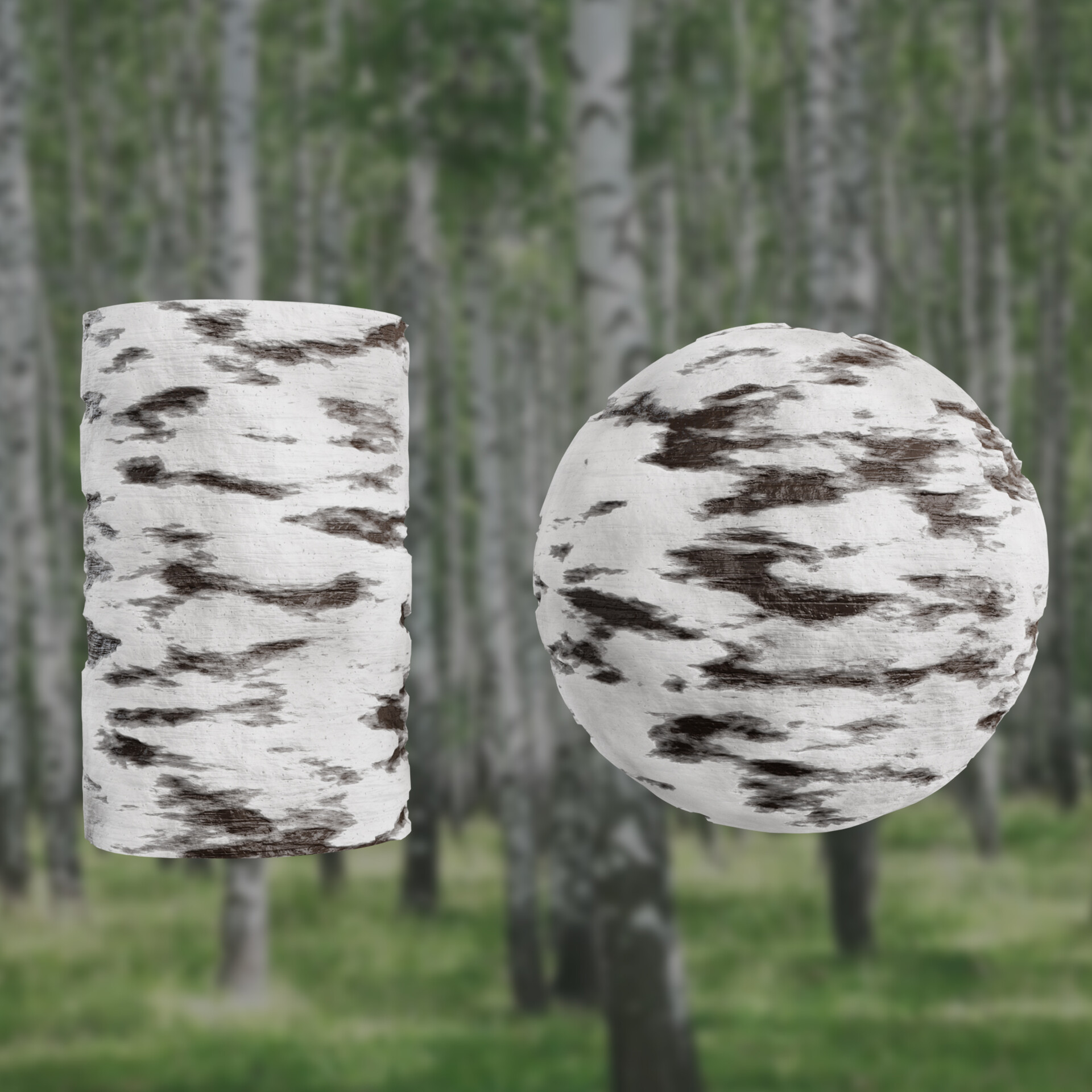 ArtStation - birch material blender