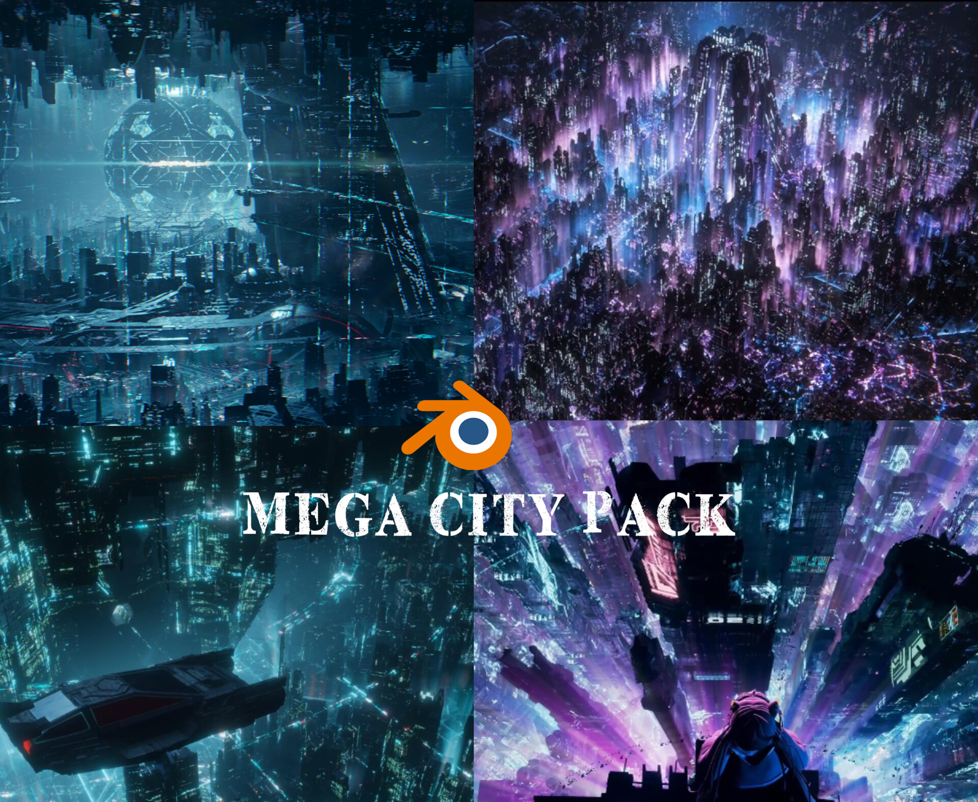 ArtStation - Mega city pack(blender eevee)