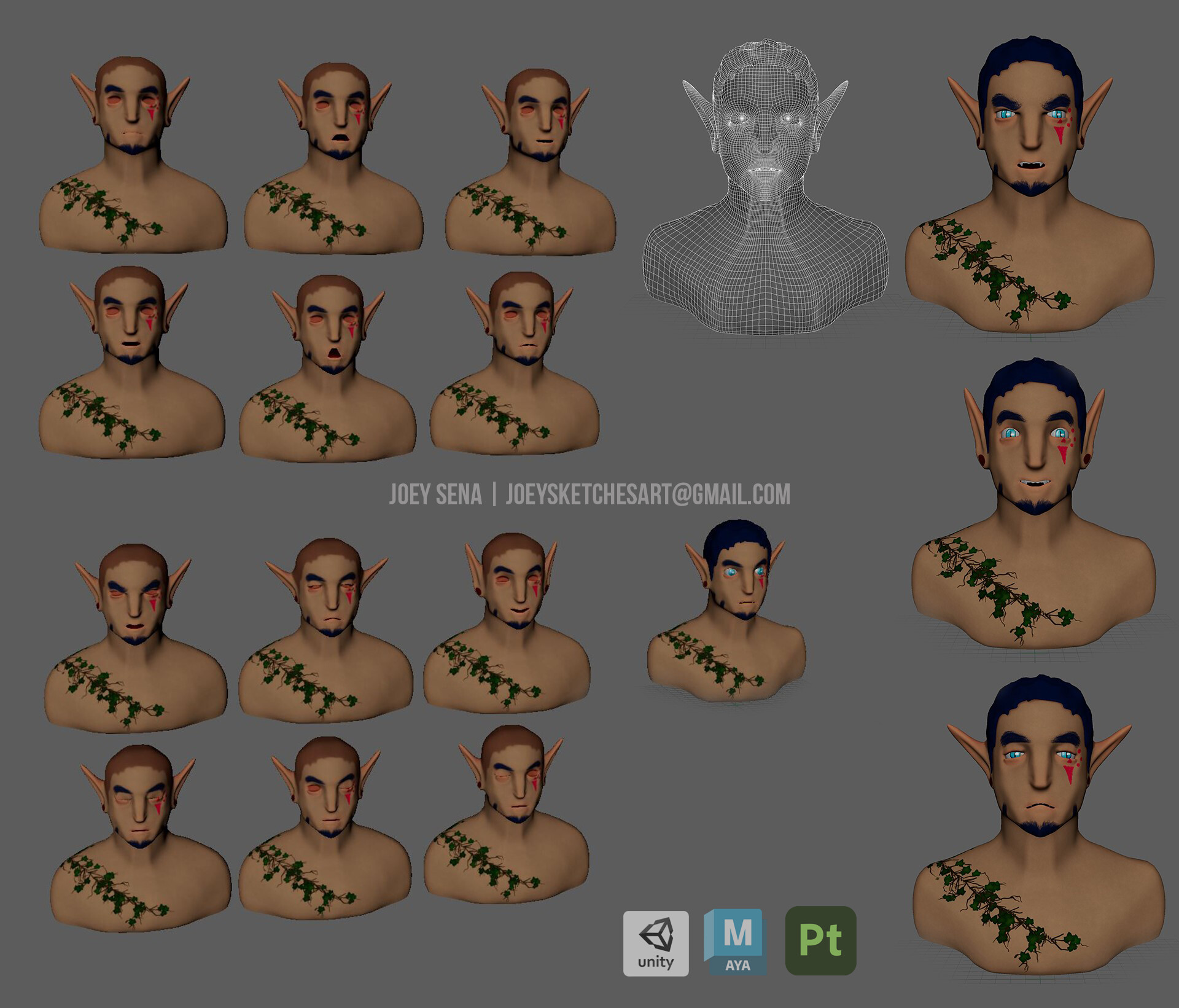 ArtStation - Elf Character with Maya Blendshapes