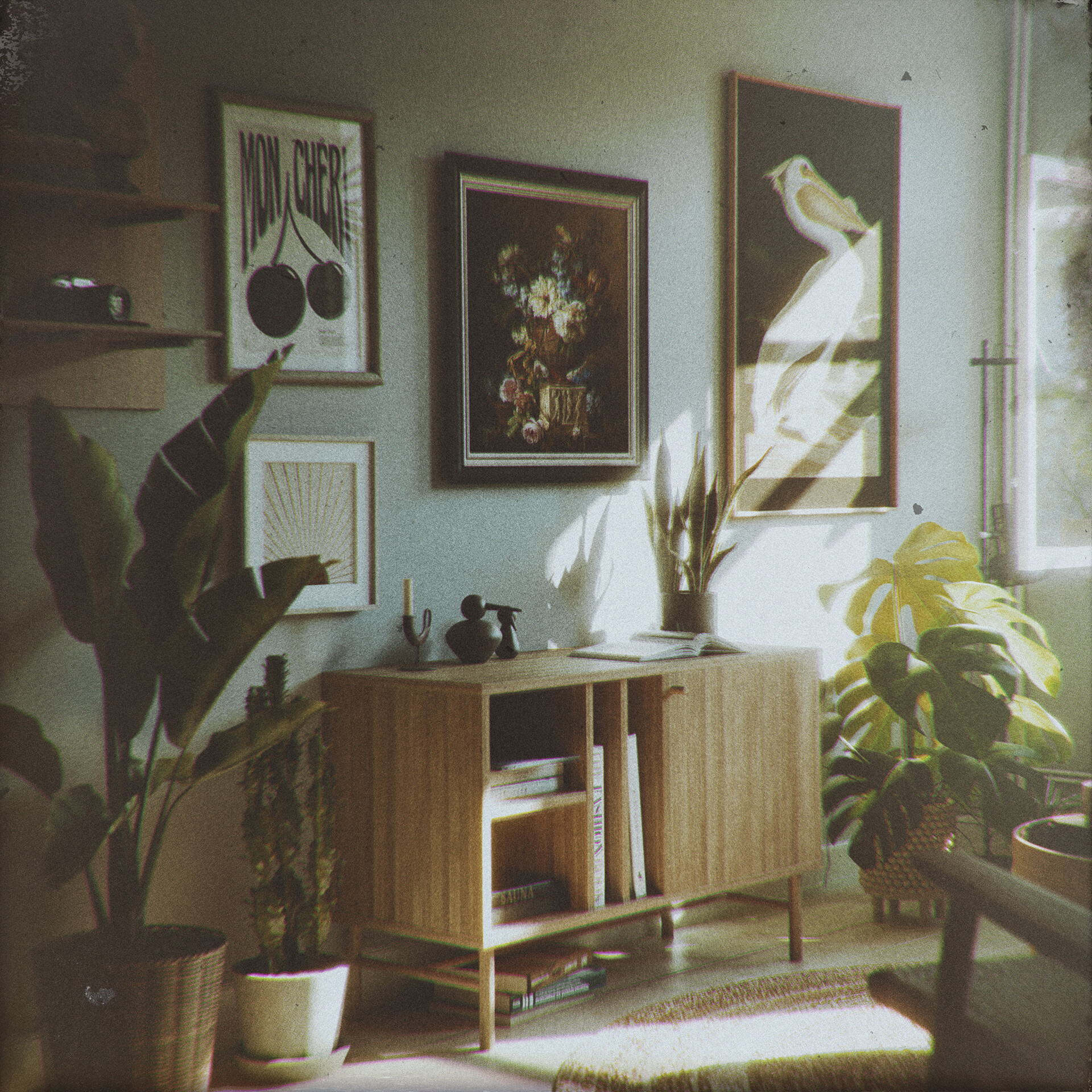 ArtStation - Retro Polaroid Style Interiors