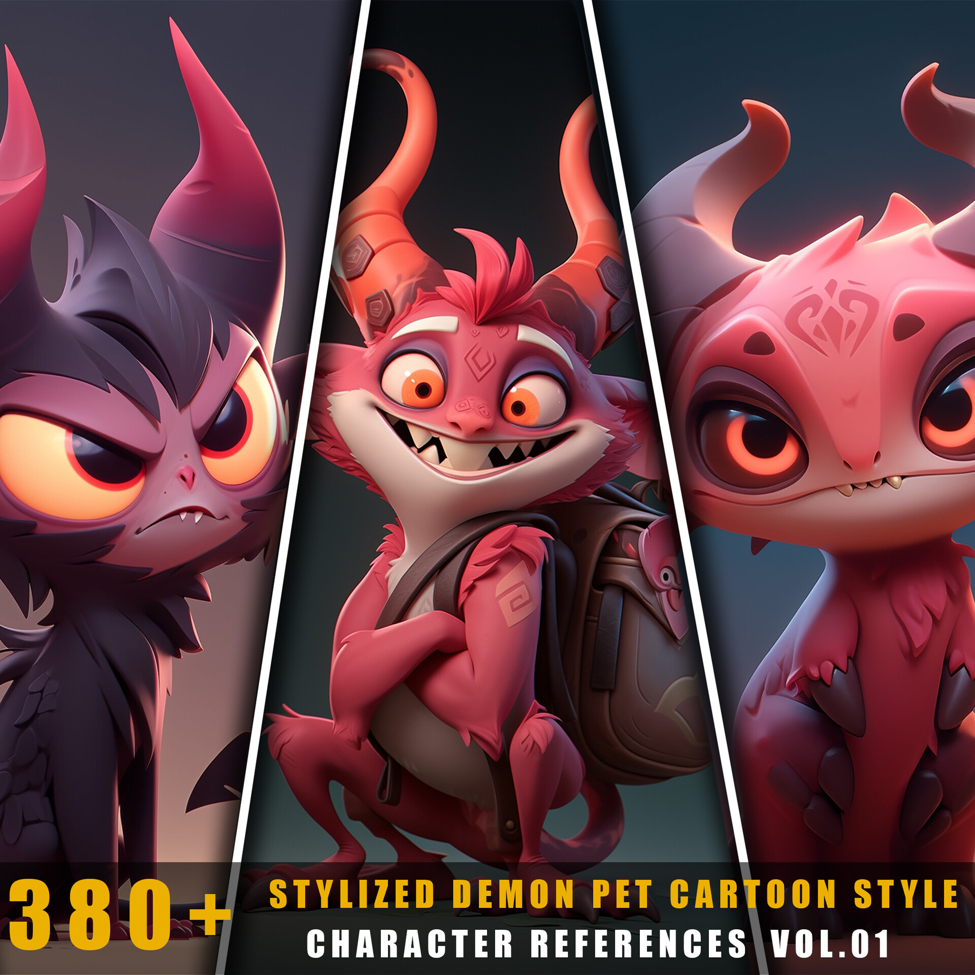 ArtStation - 380+ Stylized Demon Pet Cartoon Style - References Pack Vol.01