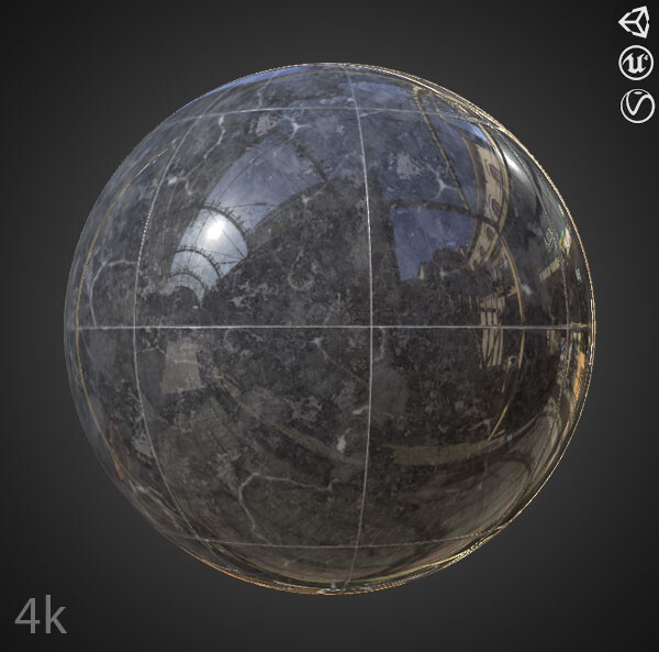 ArtStation - Grey Marble Tile Substance SBSAR Texture PBR Free Download 4K