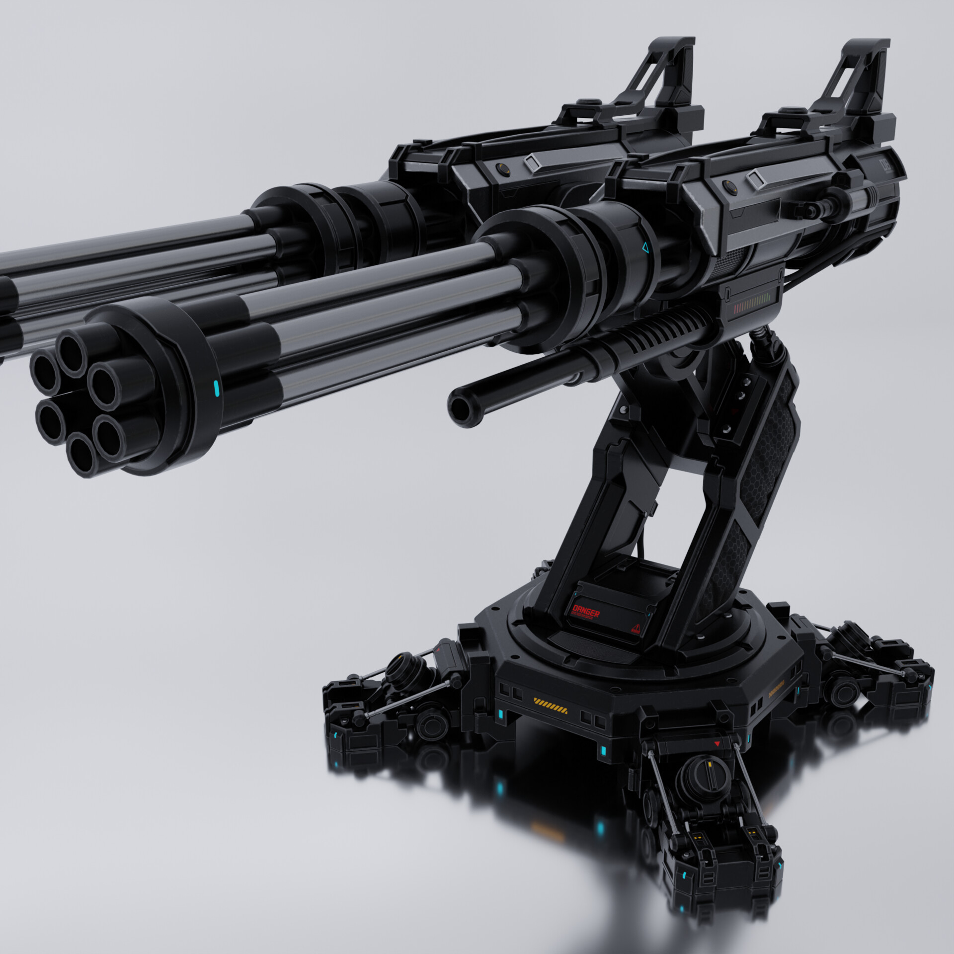 ArtStation - Machine Gun Turret