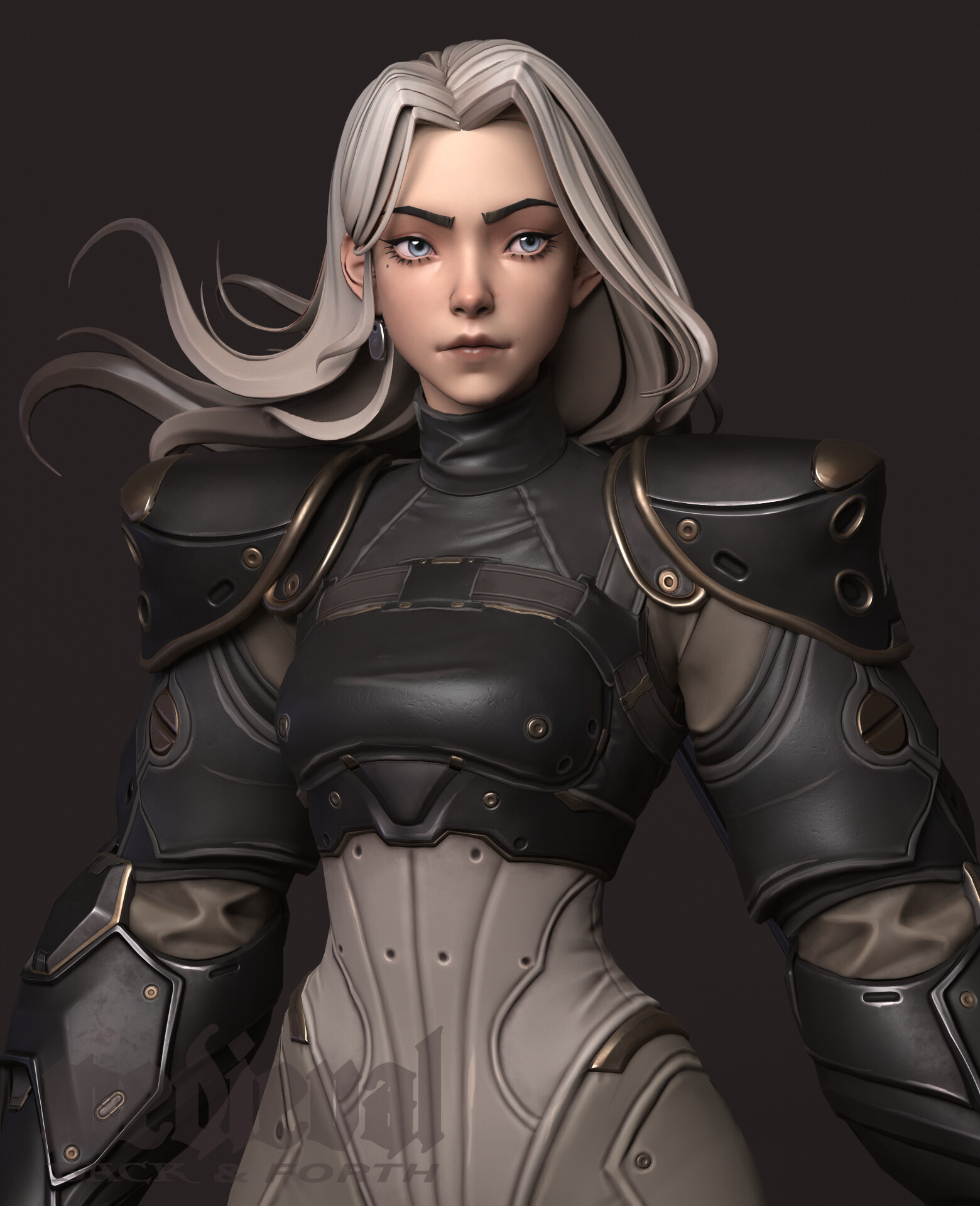 ArtStation - Black armor girl