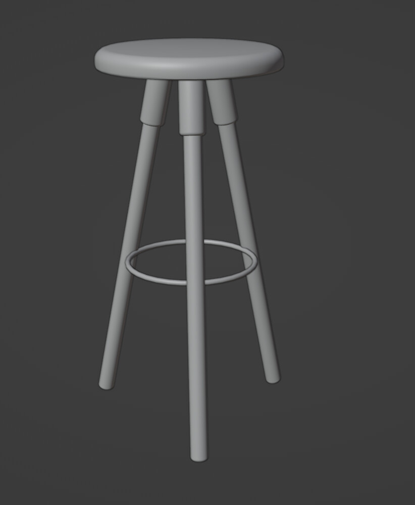 ArtStation - Stool made with Blender