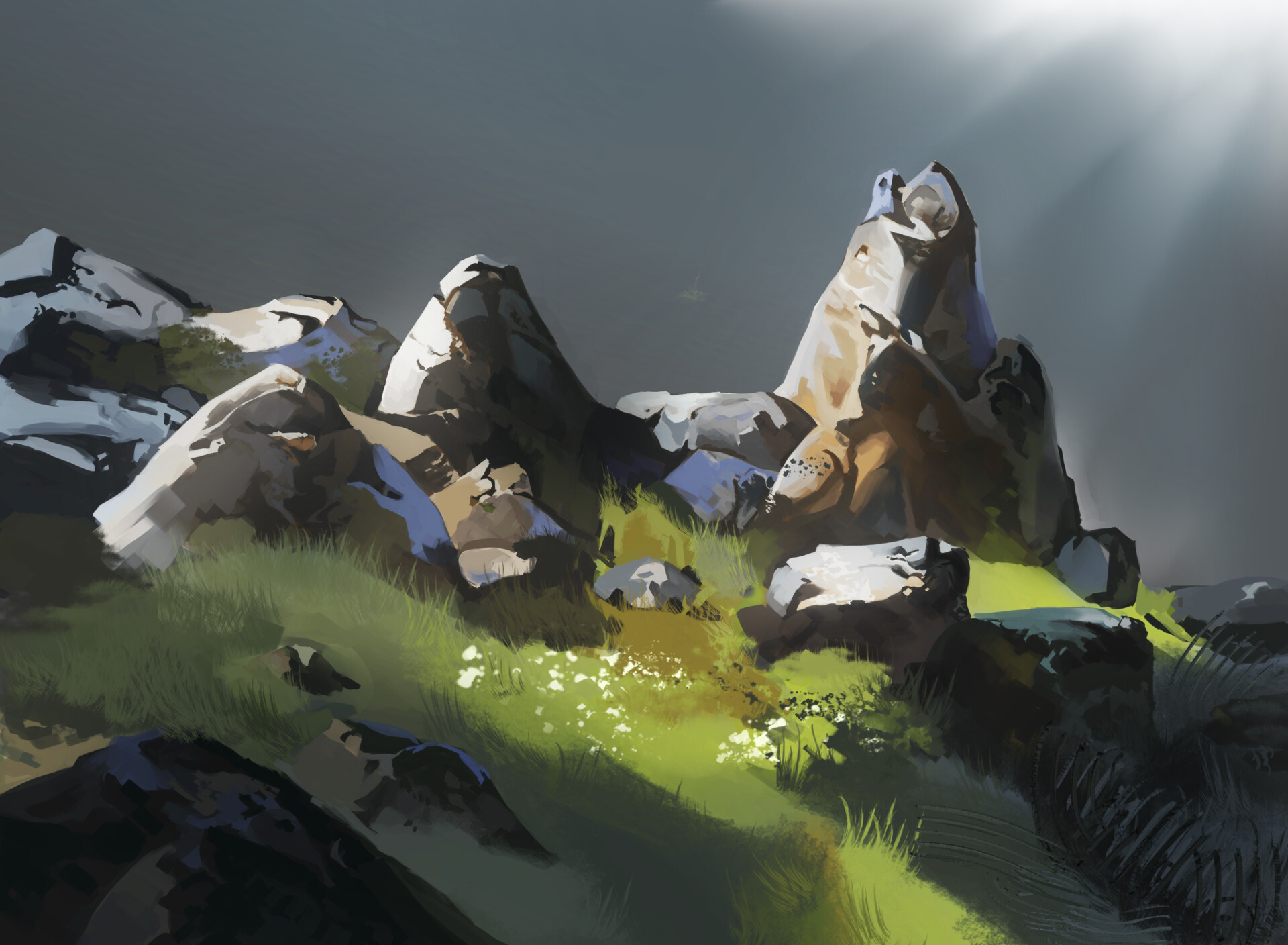ArtStation - Rock study--(from reference)