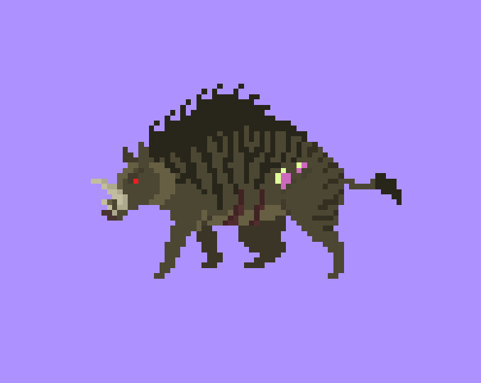 ArtStation - Mutated Boar | Animated | Pixel Art