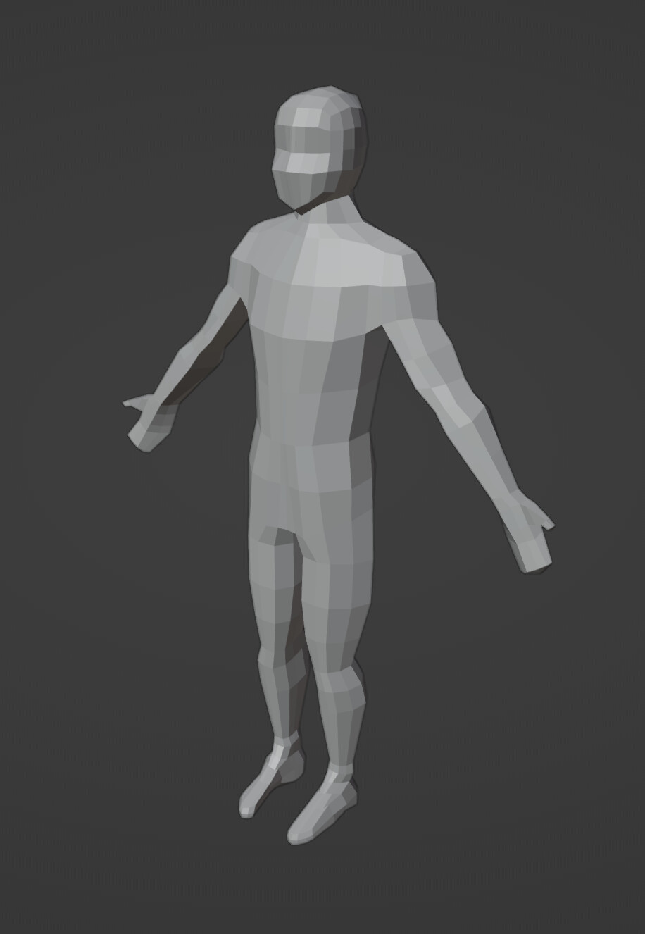 ArtStation - 3D Modeling: Low-Poly Human