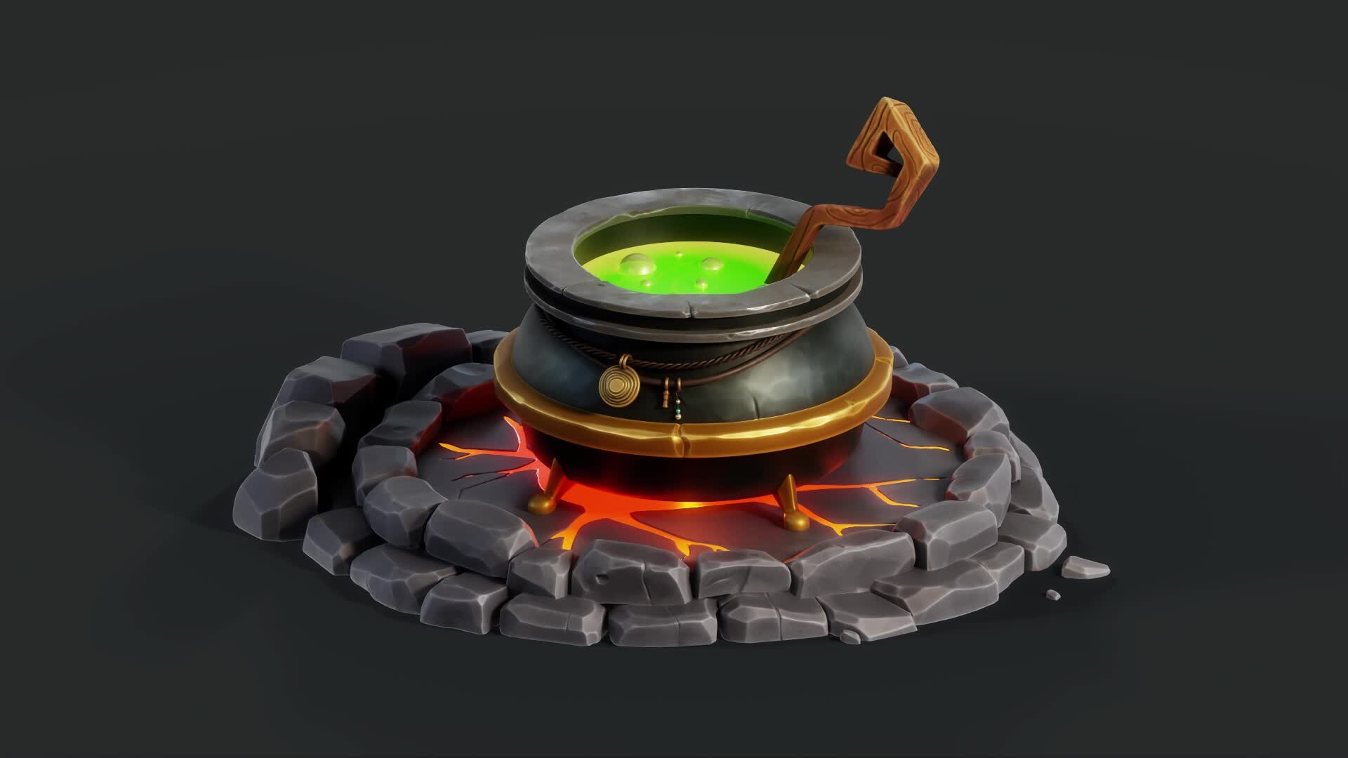 ArtStation - Stylized 3D The Magic Cauldron