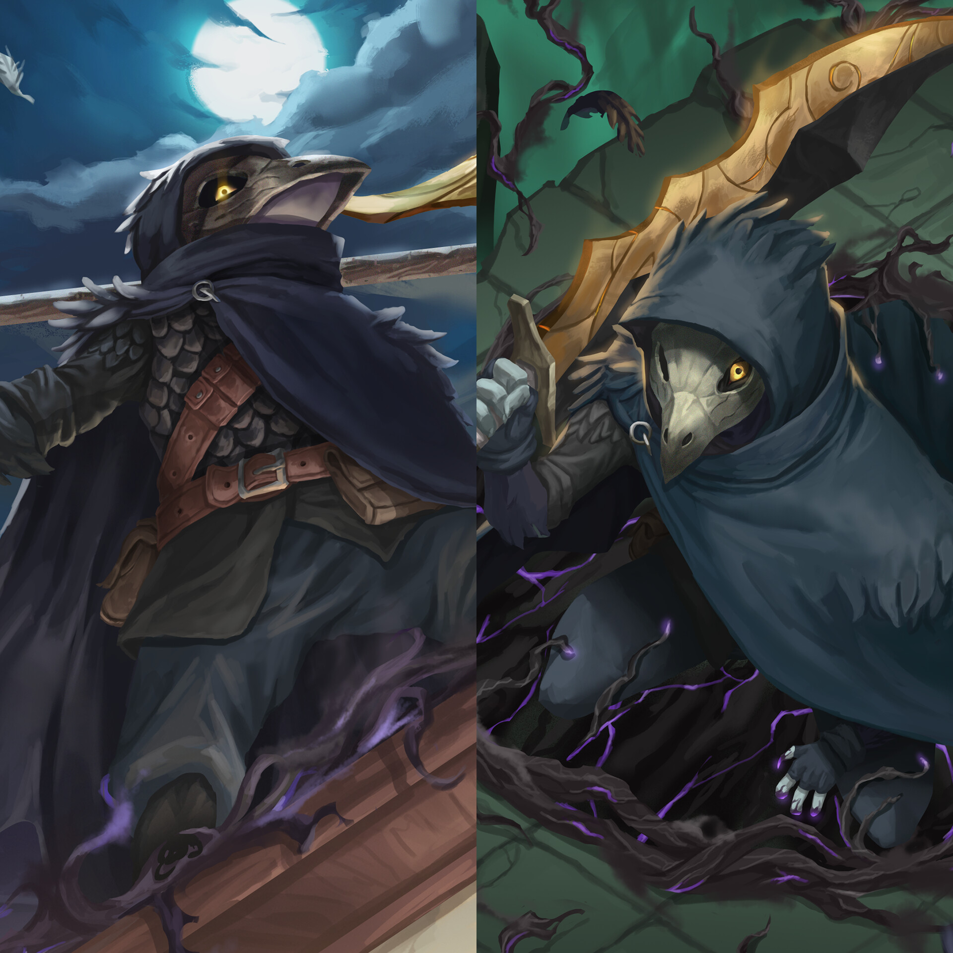 ArtStation - Lex Mori - a Kenku Hexblade