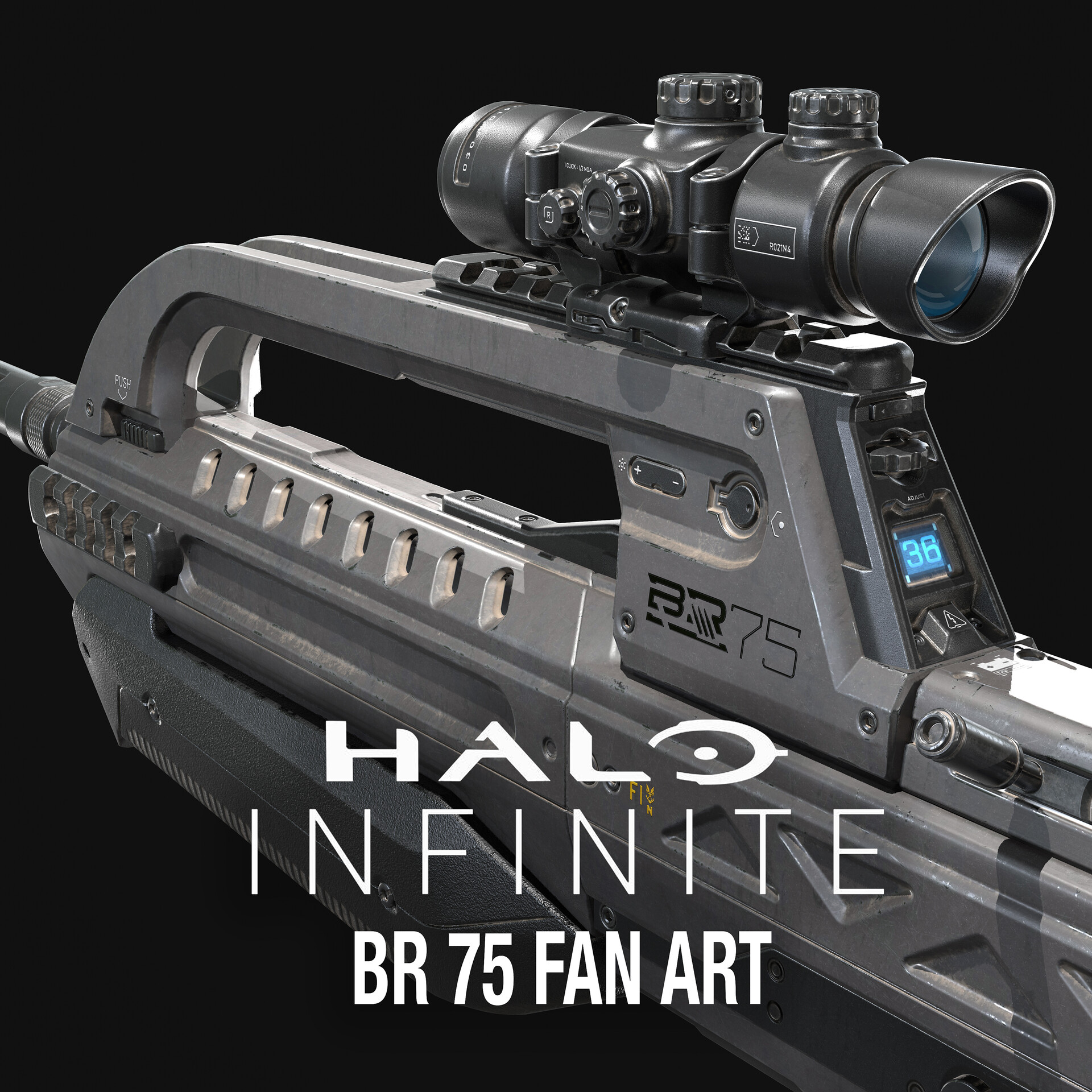 Maxime Duchamp - HALO INFINITE Battle Riffle FAN ART