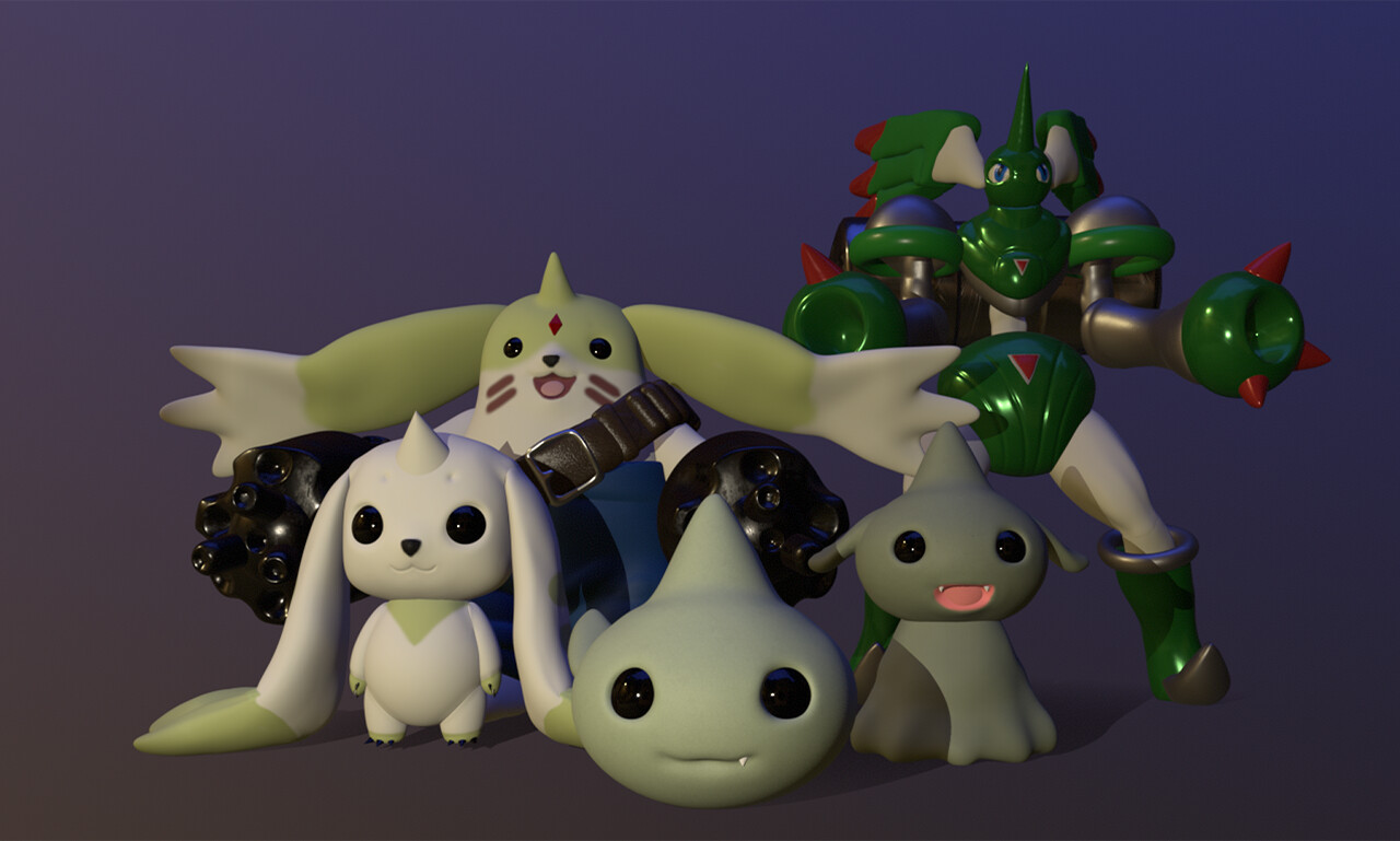 ArtStation - 3D - Zerimon's Evolution - Digimon