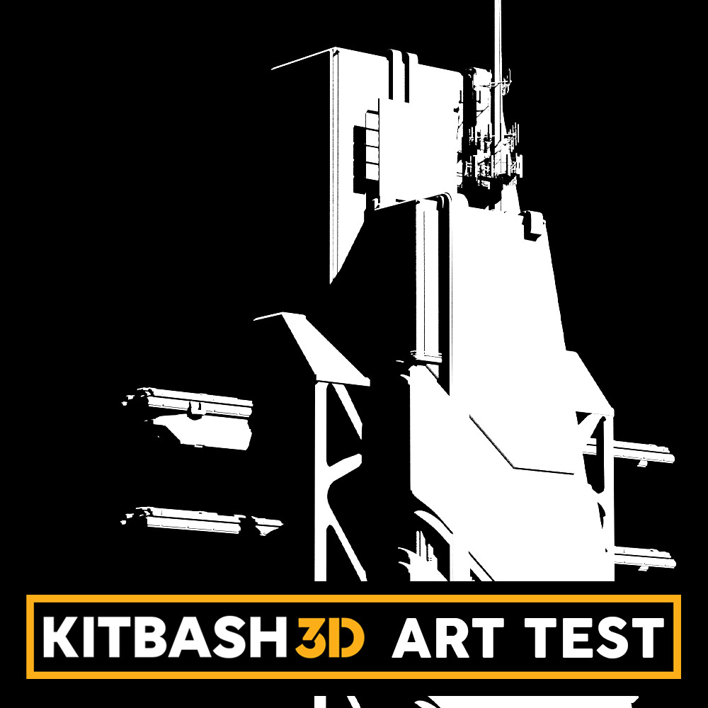ArtStation - KitBash3D Concept Art Test - Cyberpunk Building