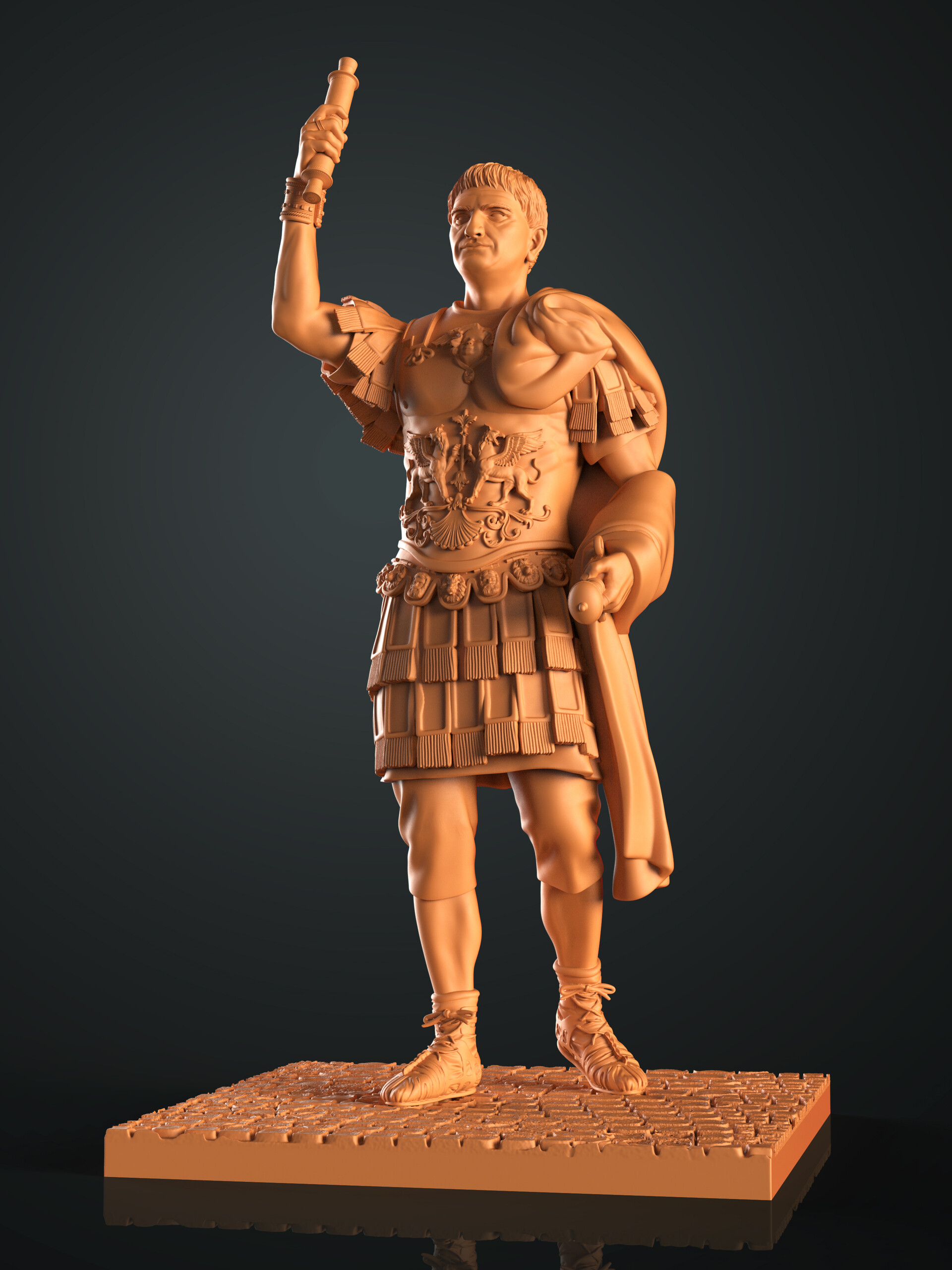 ArtStation - Roman Emperor Trajan - 75mm miniature
