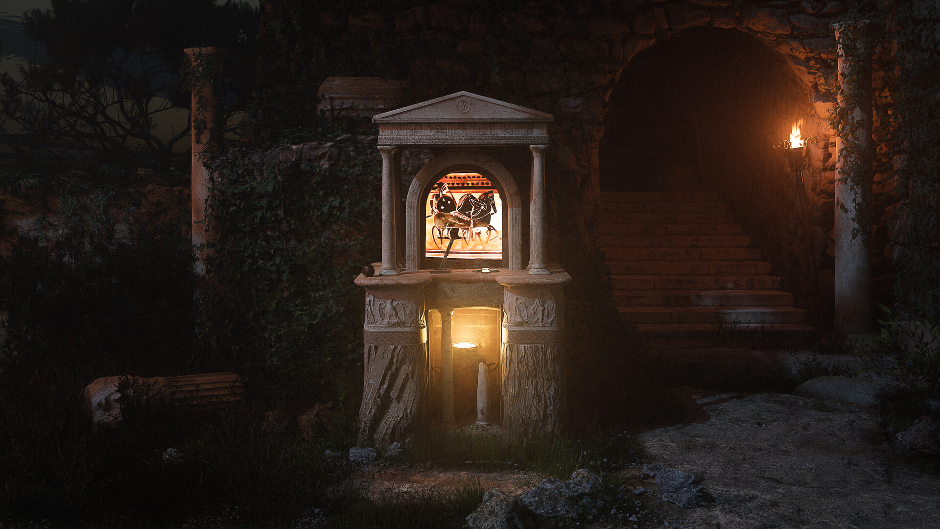 ArtStation - Ancient Greek Arcade Game Cabinet