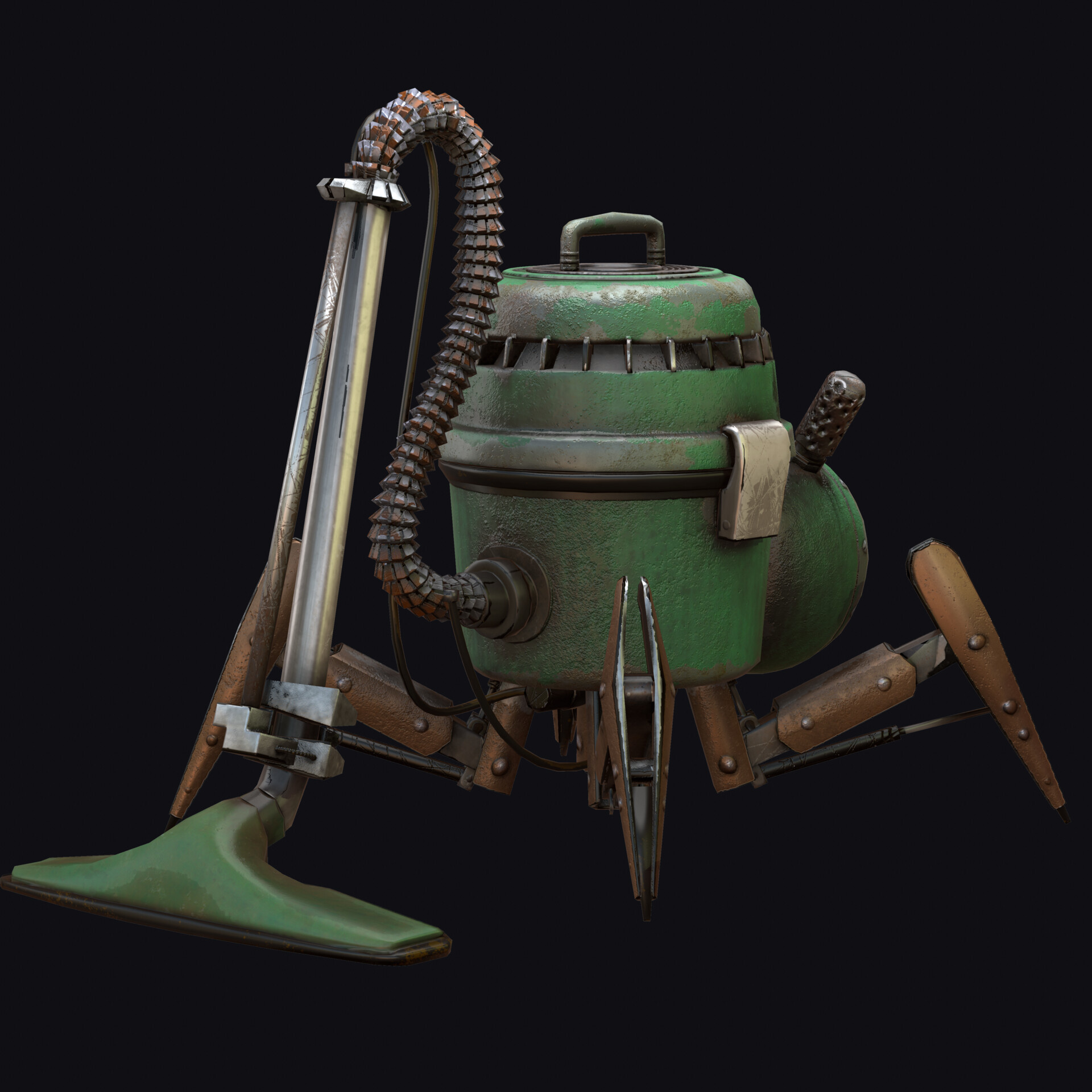 ArtStation - Retro-futuristic diesel robotic vacuum cleaner