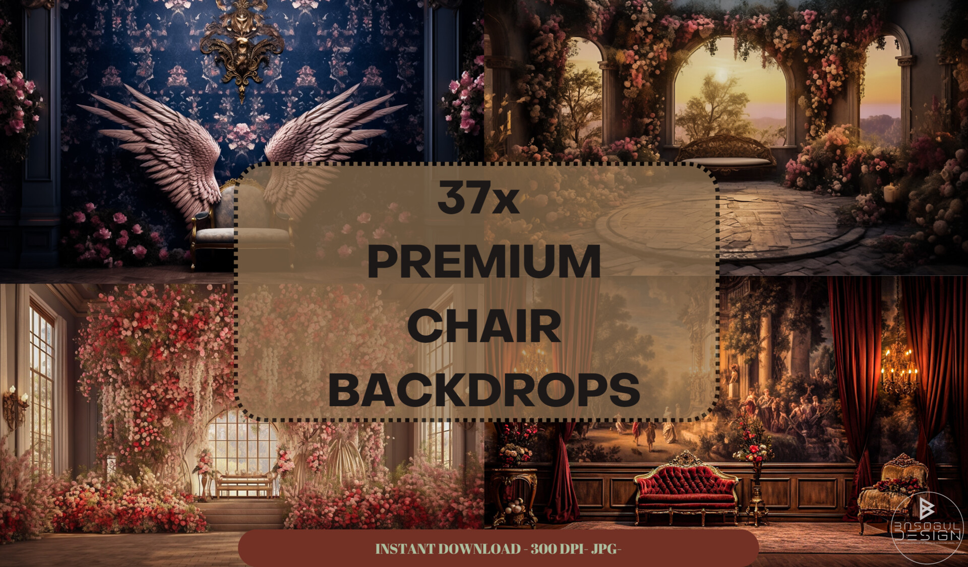 ArtStation - 37x Premium Chair Backdrop Photography for Wedding ...