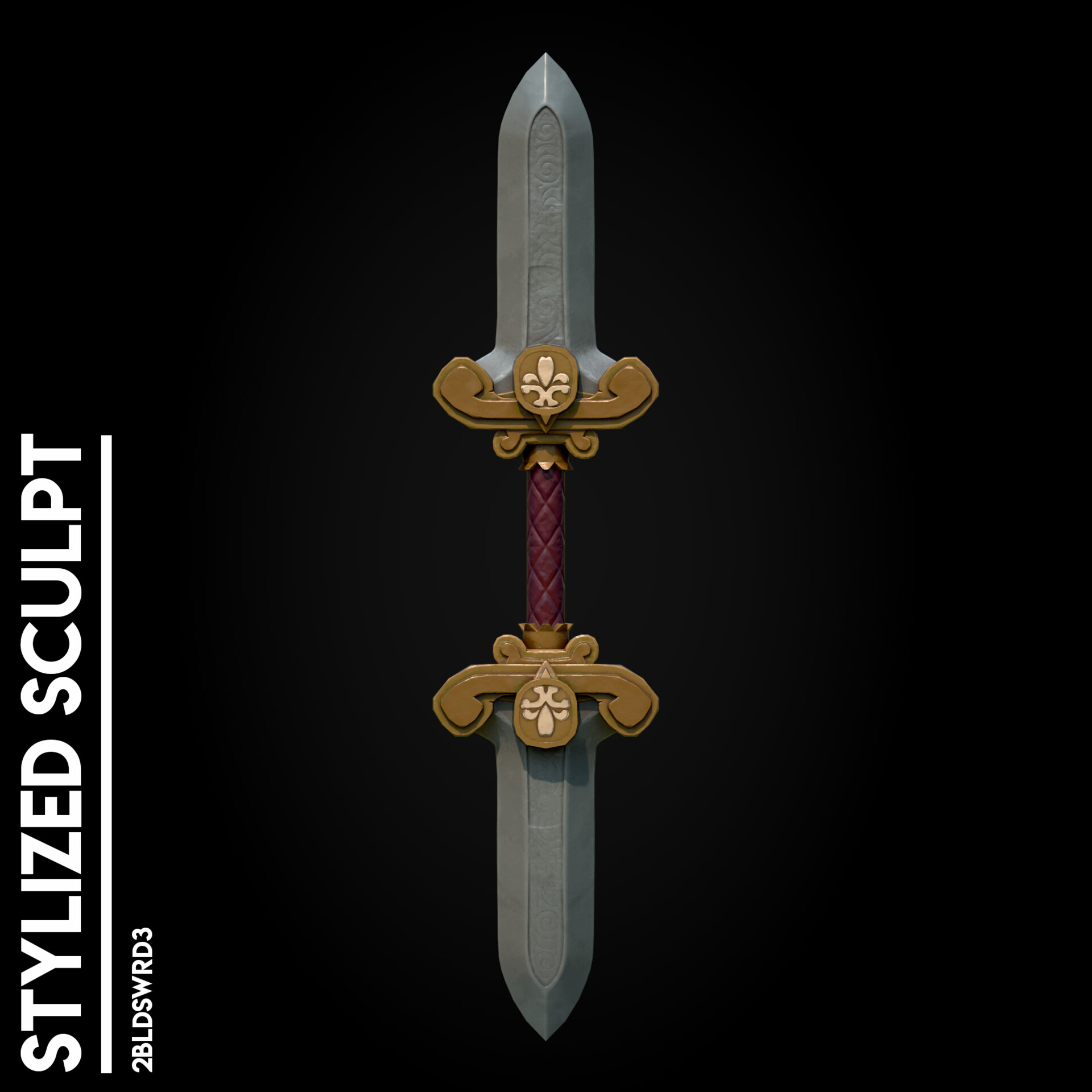 ArtStation - Stylized Sculpt - Two Blade Sword III