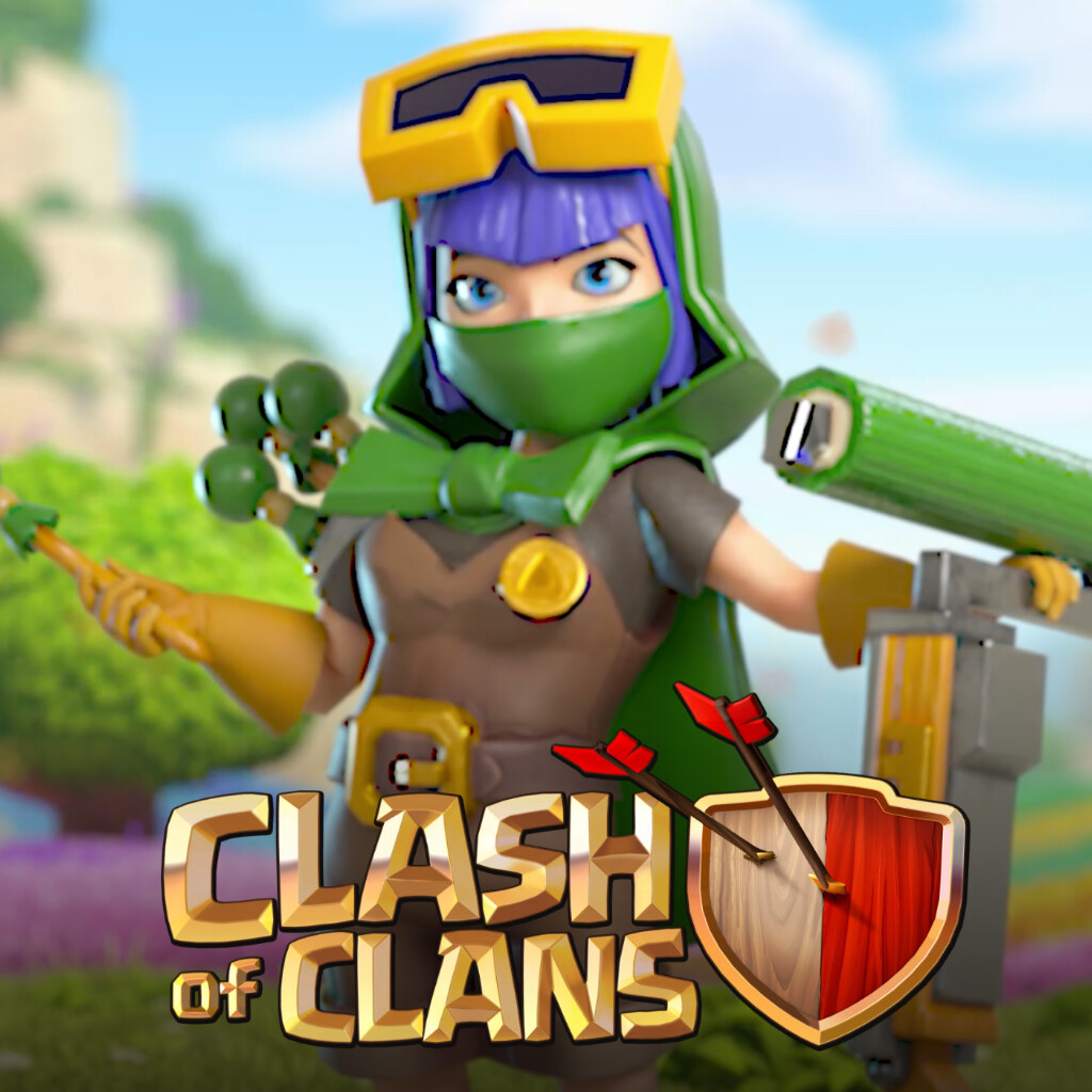 ArtStation - Clash of Clans : Painter Archer Queen Animation