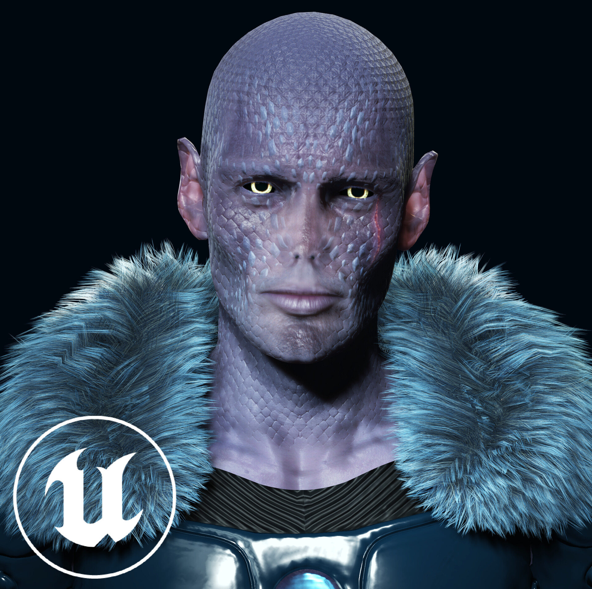 ArtStation - Alpha Blue - Male Alien Character for Game - UE5 Character