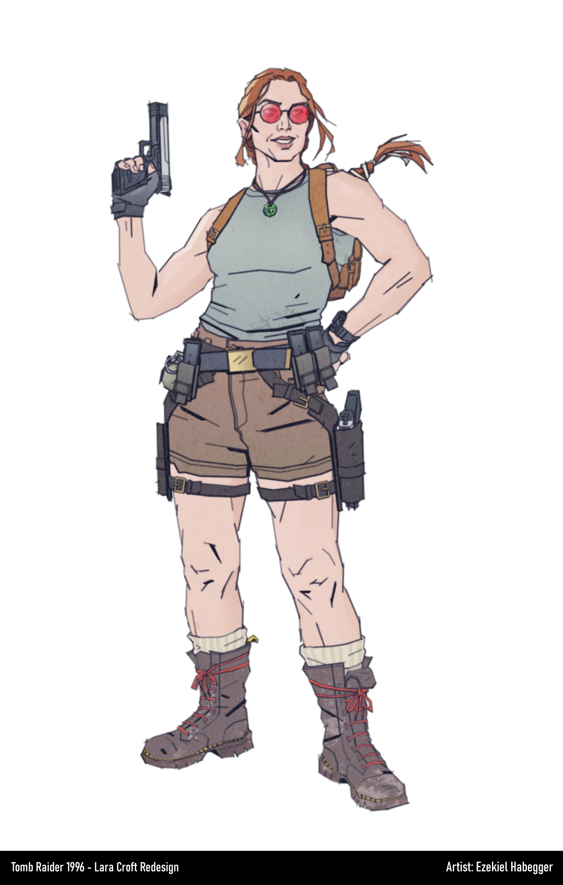 ArtStation - Lara Croft Tomb Raider 1996 Redesign