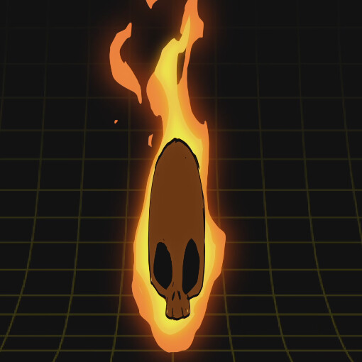 ArtStation - Flaming Skull