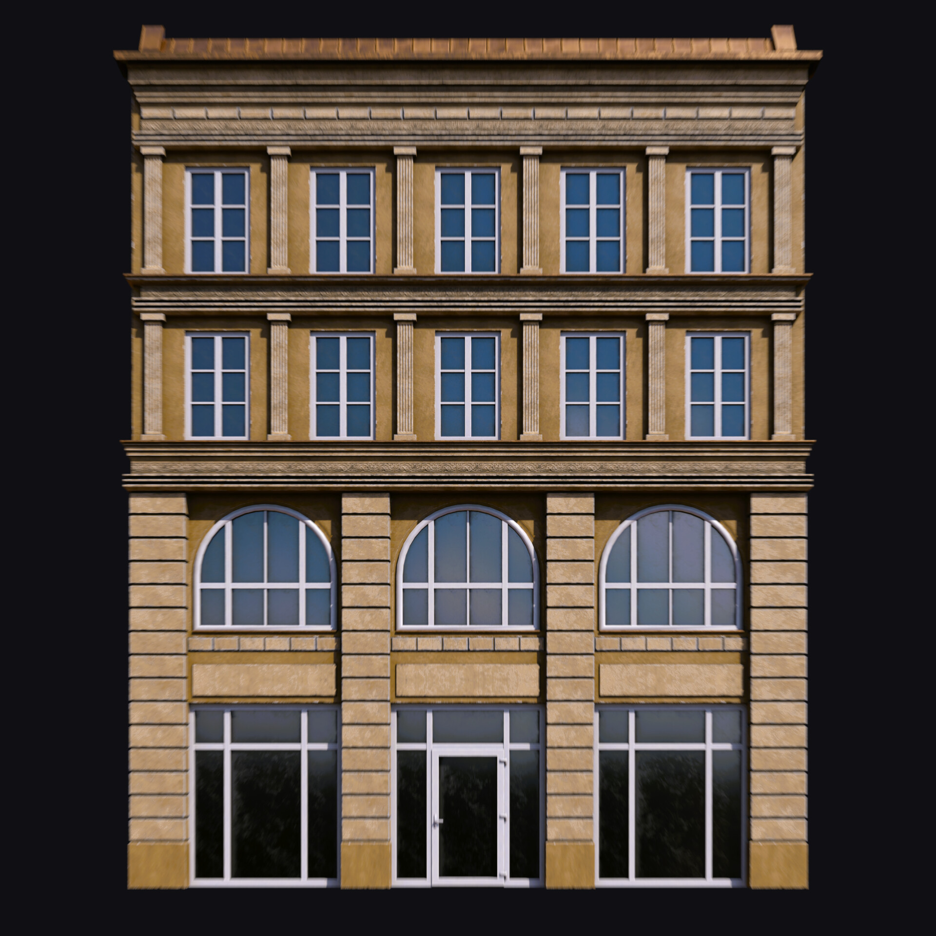 ArtStation - Facade (Blender) - Trim Sheet explorations