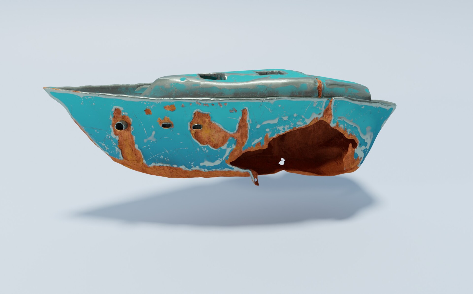 ArtStation - Shell of a Stylized Ruined Ship