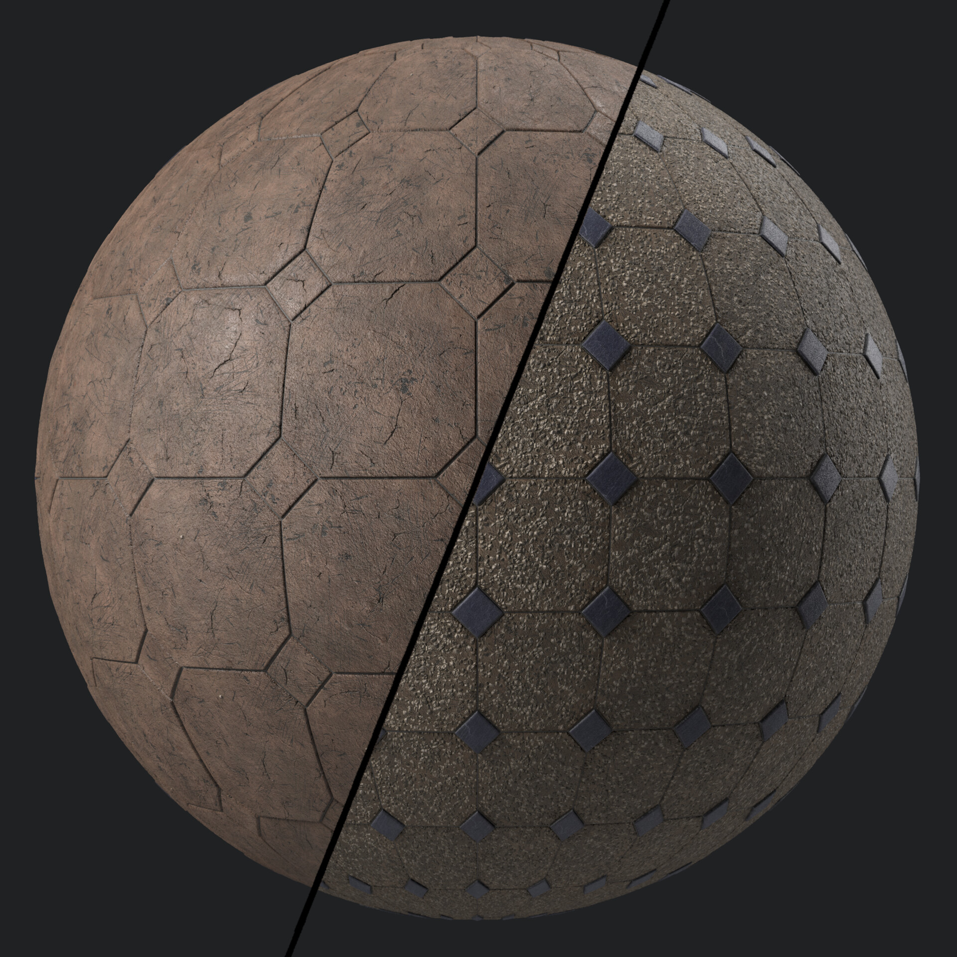 ArtStation - Tile Materials 36- Concrete Tiling By Gravel | Sbsar Pbr ...