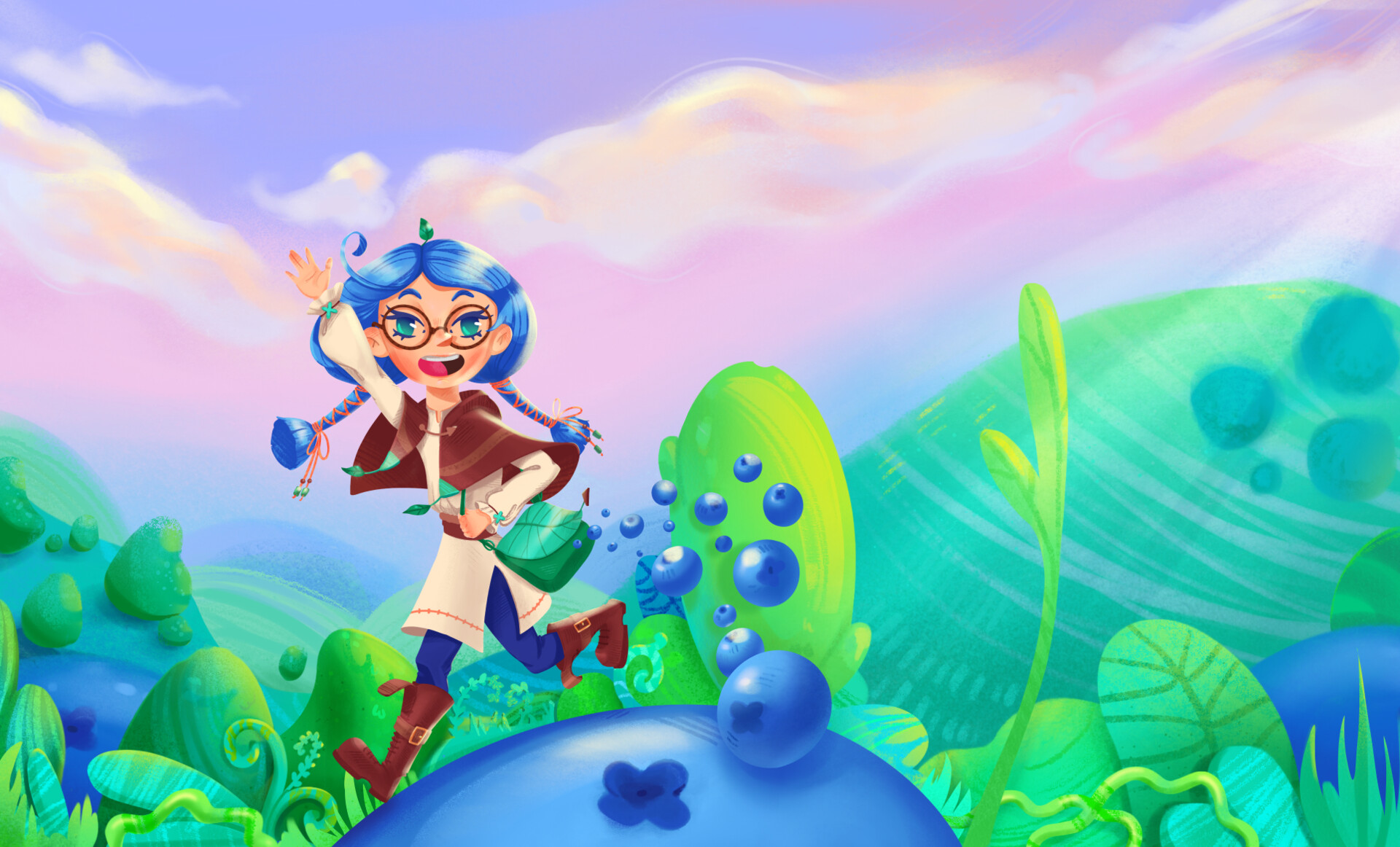 ArtStation - Magic fields and a teenage girl. Illustration on the ...