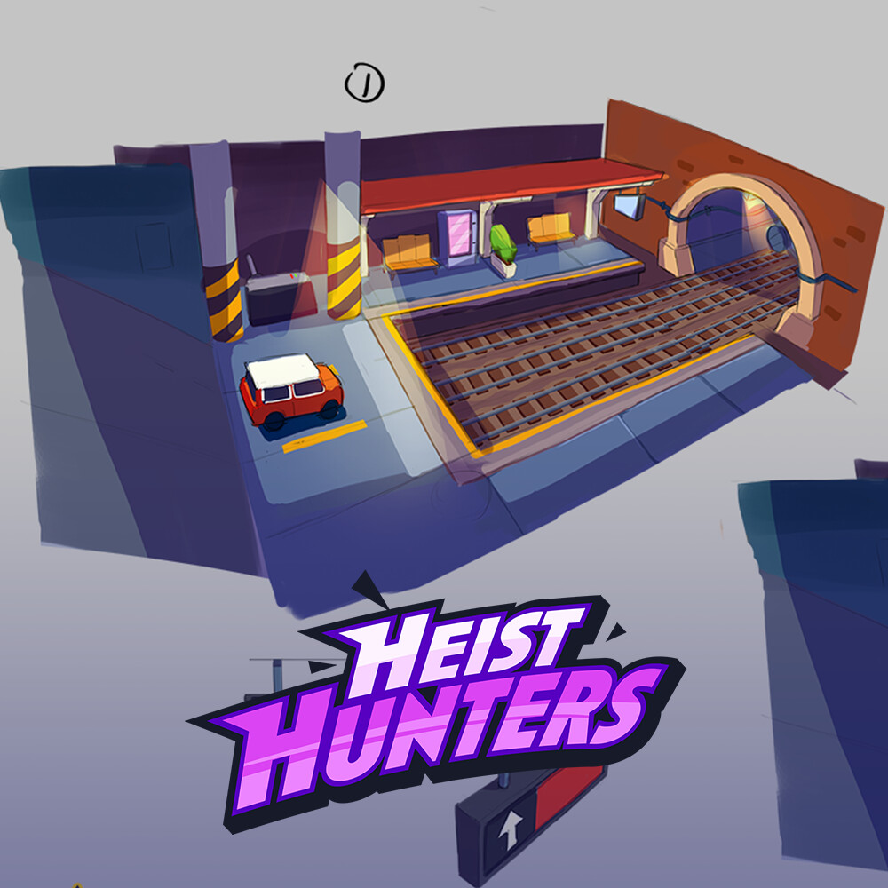 ArtStation - Heist Hunters Railroad Concepts