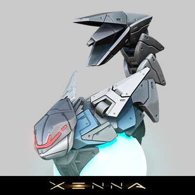 ArtStation - Robot lowpoly model for the game "Xenna"
