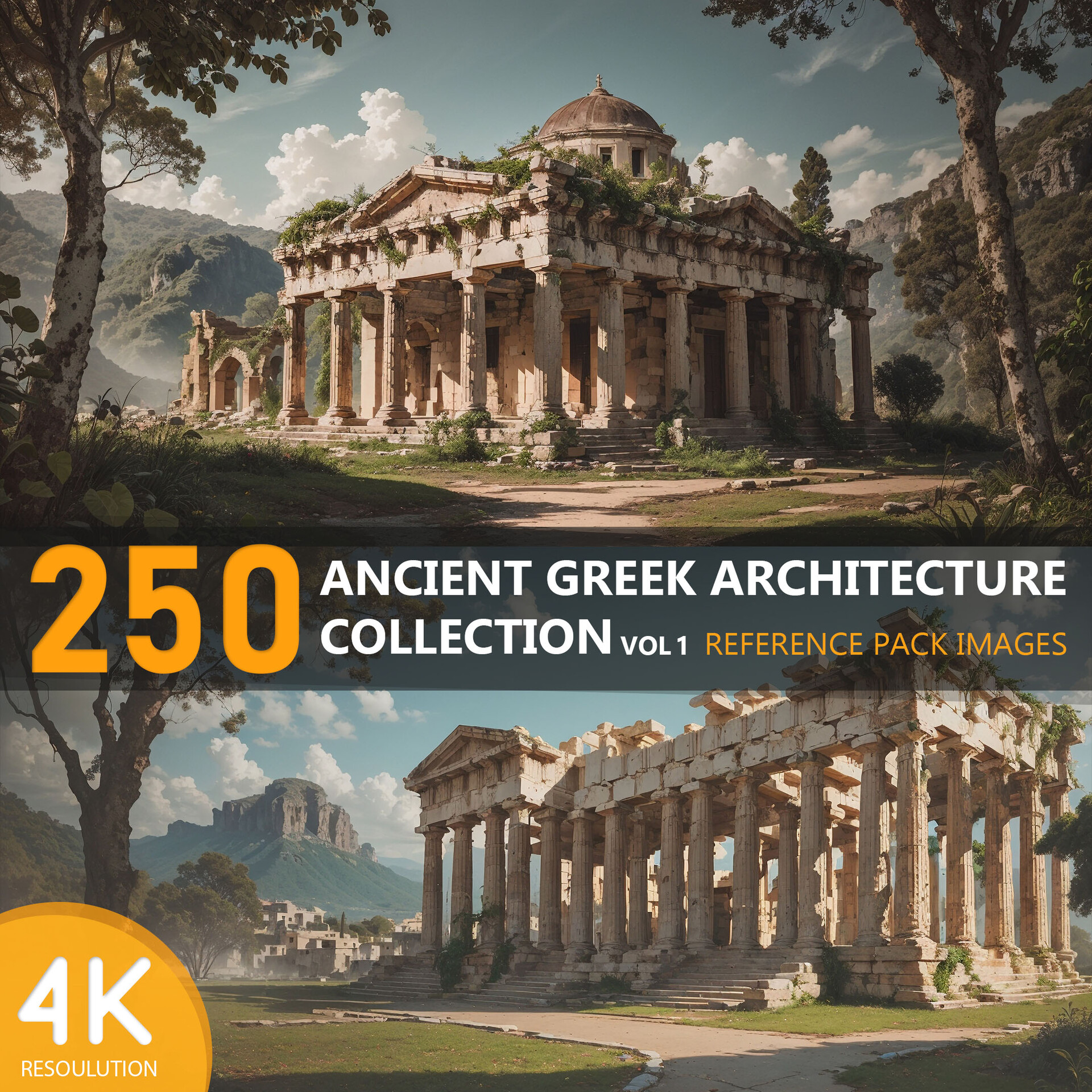 ArtStation - Ancient Greek Architecture Collection Vol 1-4K|Reference ...