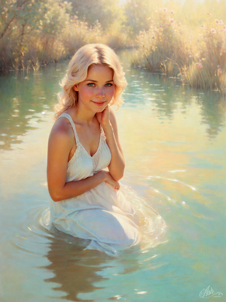 ArtStation - Summer pond