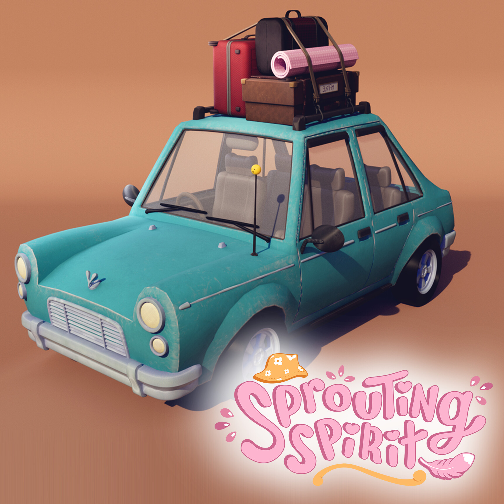 ArtStation - Car with strapped suitcases - Sprouting Spirit