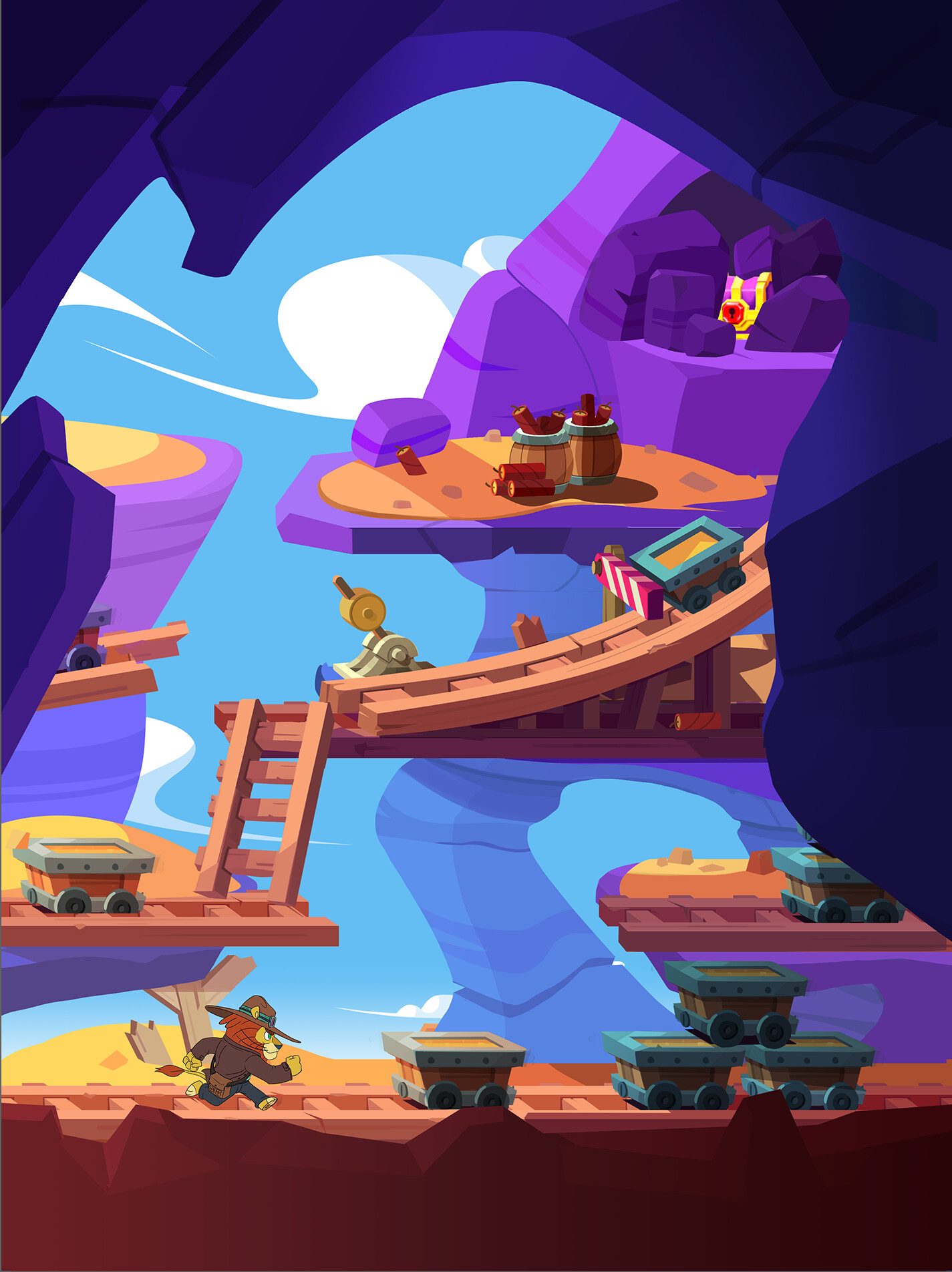 ArtStation - Level Art: Coin Dozer Adventures ©2023 Monumental