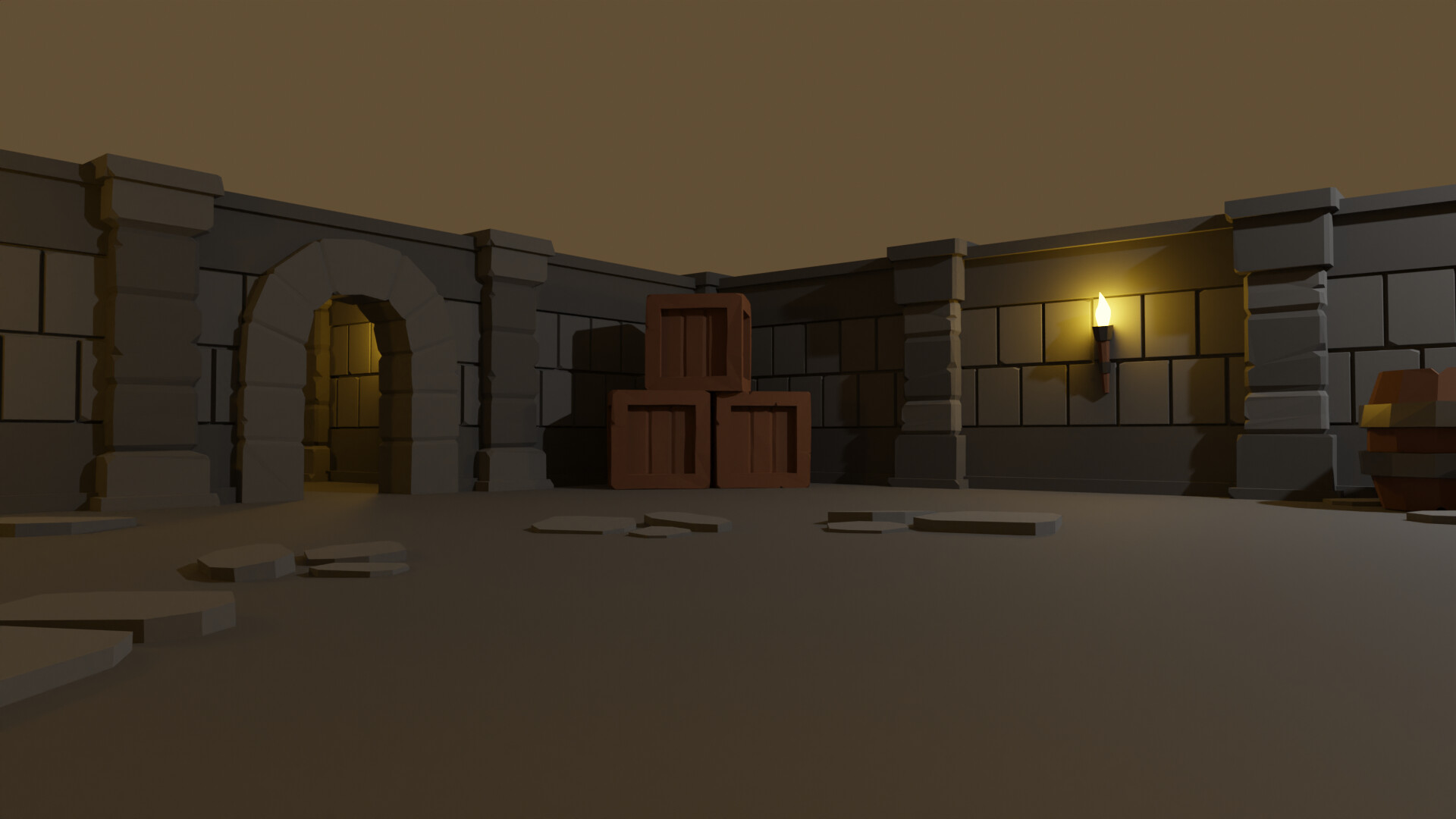 ArtStation - Low poly dungeon environment