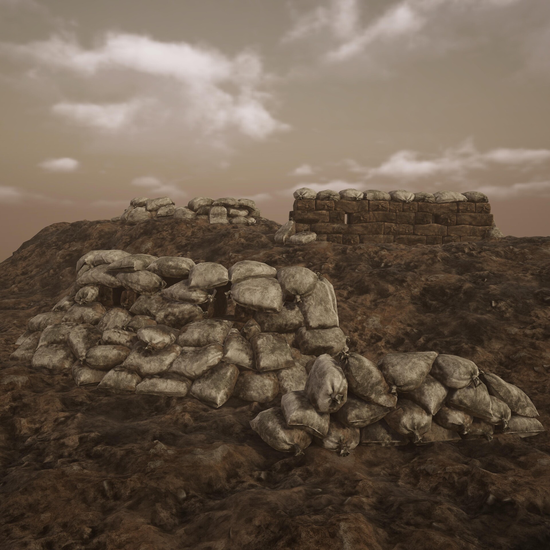 ArtStation - SandBag-Barricade