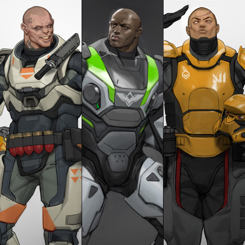 ArtStation - sci-fi military - soldier set #2