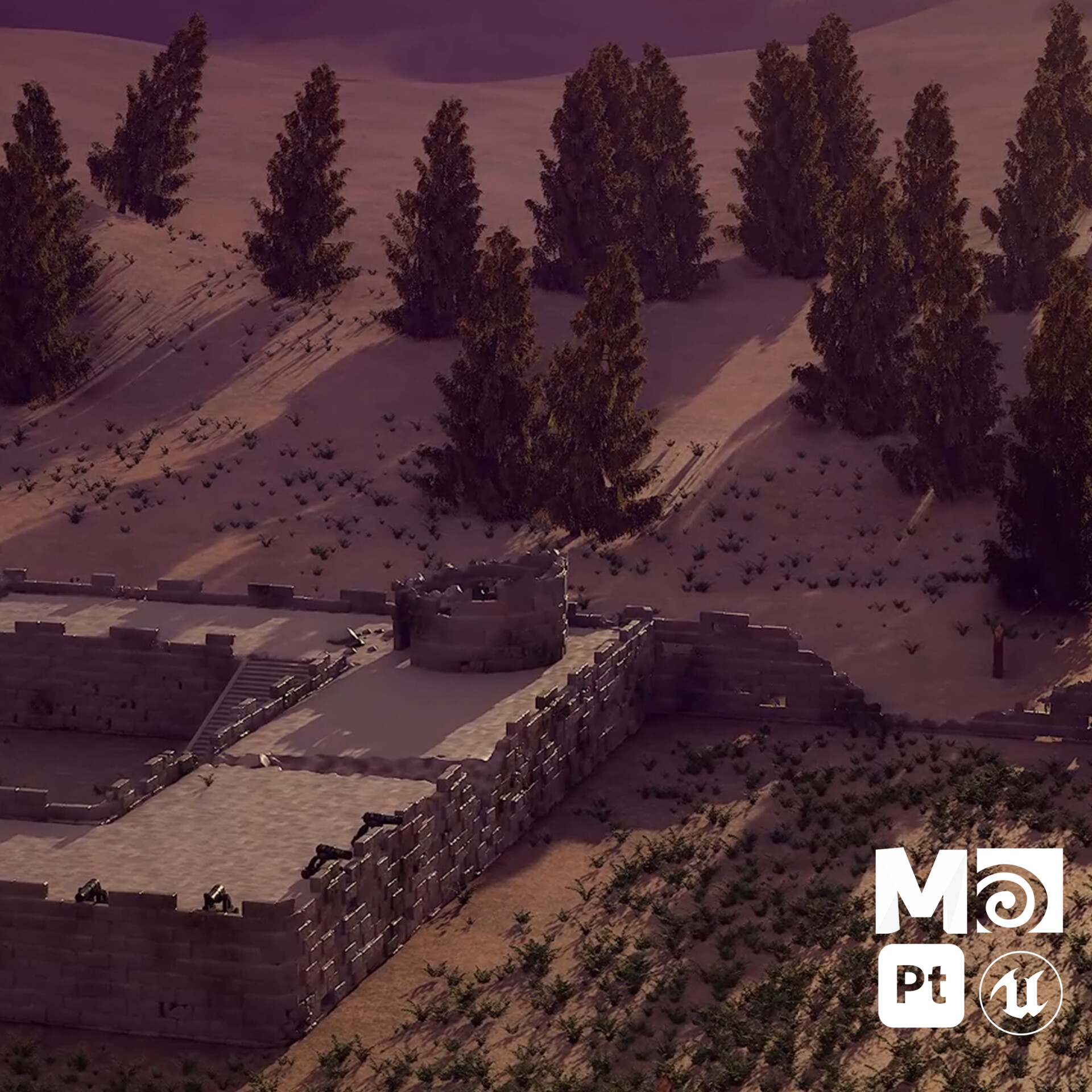 ArtStation - Unreal Engine Castle built in Houdini