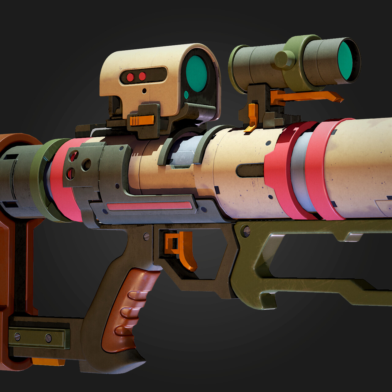 ArtStation - Sci-fi Rifle 3D